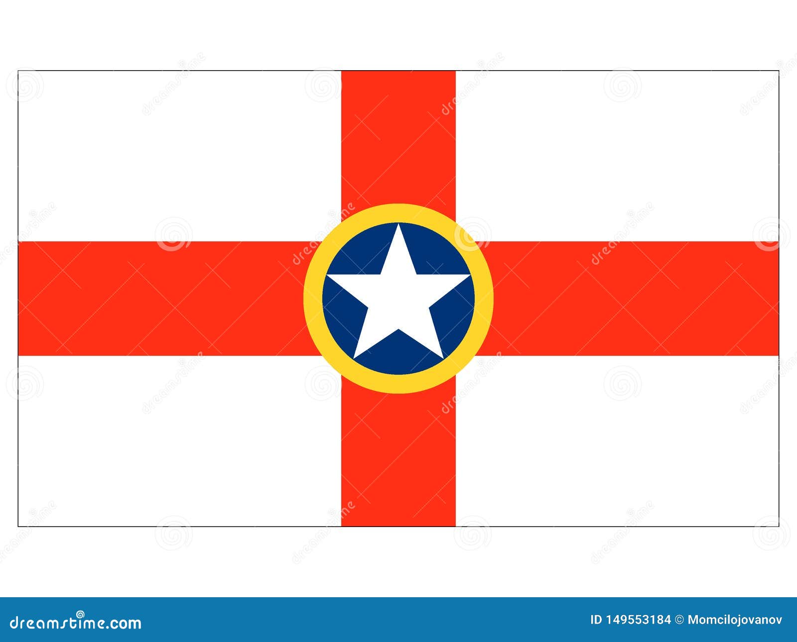 Flag of the Maltese City of Mosta Stock Vector - Illustration of black ...