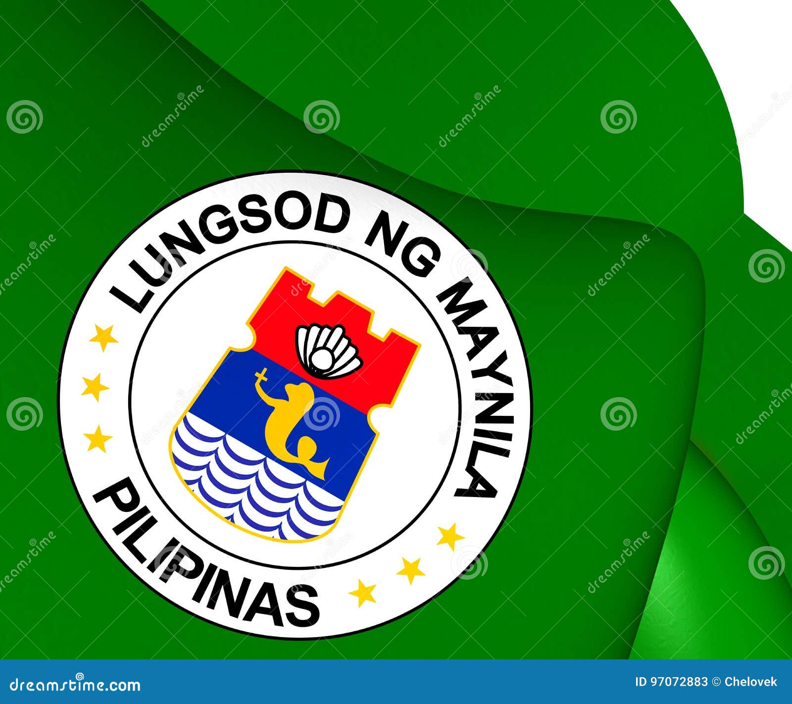 Flag Of Manila Brush Strokes. Flag Manila Capital Of Philippines On ...