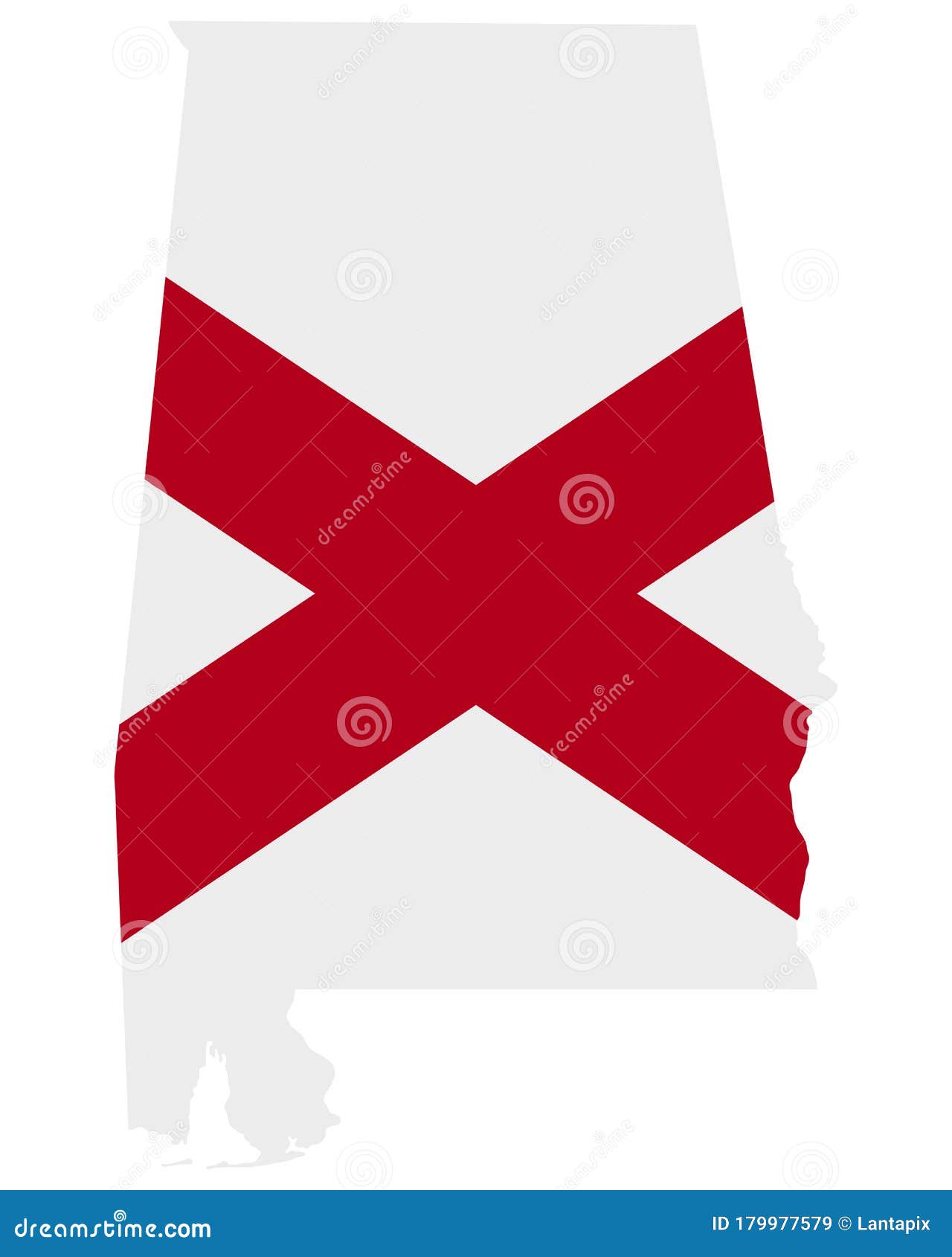 Flag in map of Alabama stock vector. Illustration of isolated - 179977579