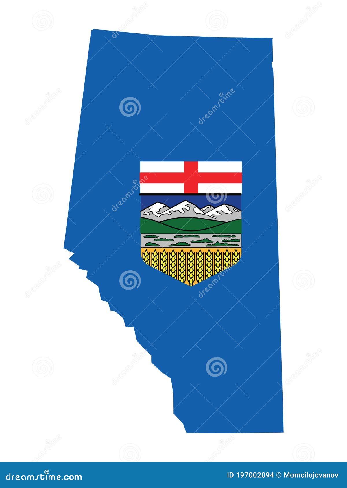 Flag Map of Alberta stock vector. Illustration of wales - 197002094