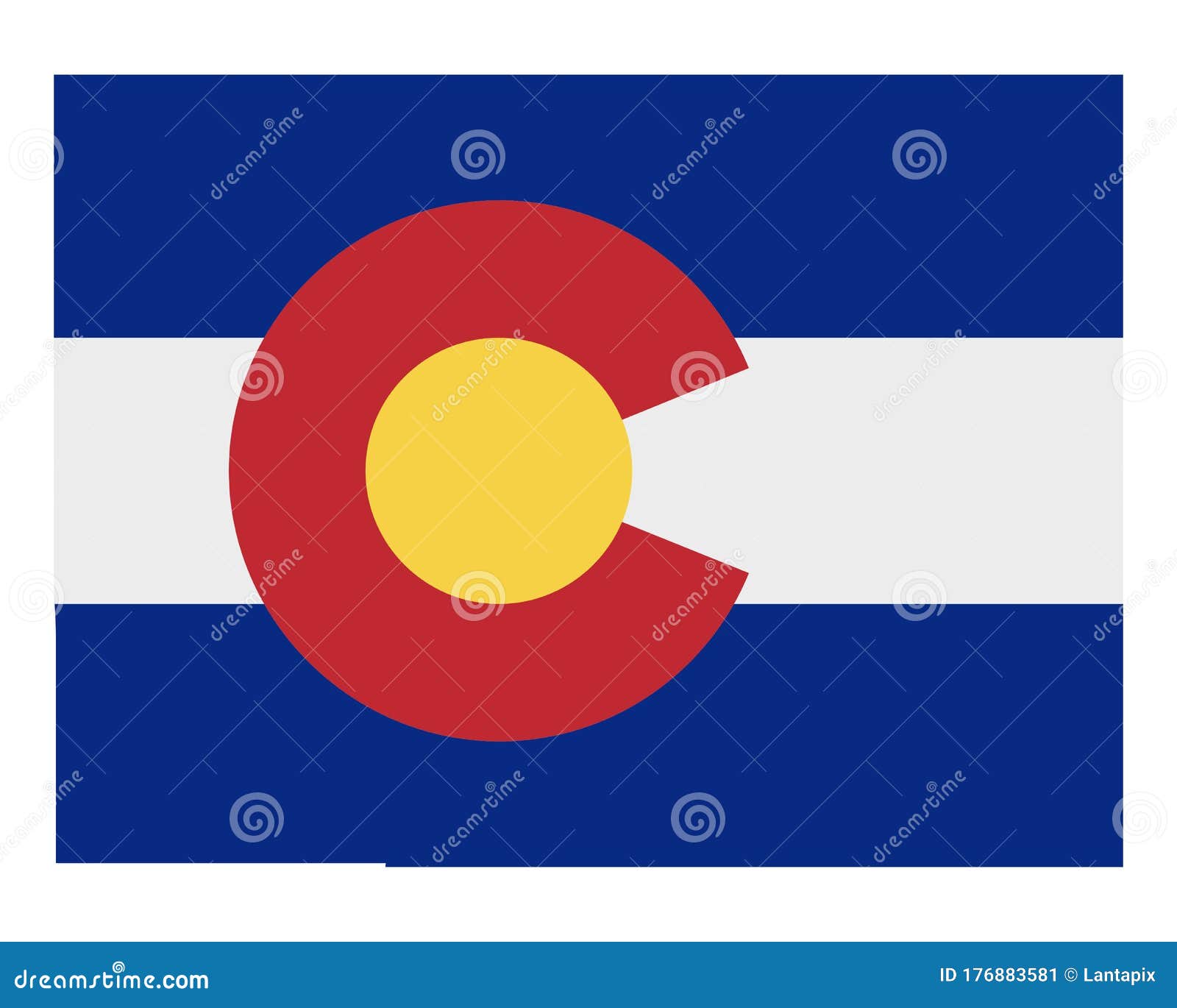 Flag in map of Colorado stock vector. Illustration of advertisement ...