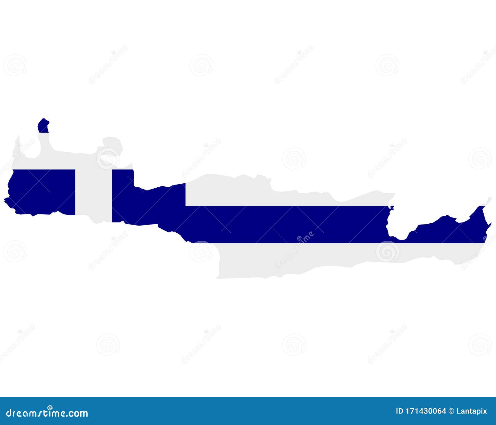 Flag in map of Crete stock vector. Illustration of travel - 171430064