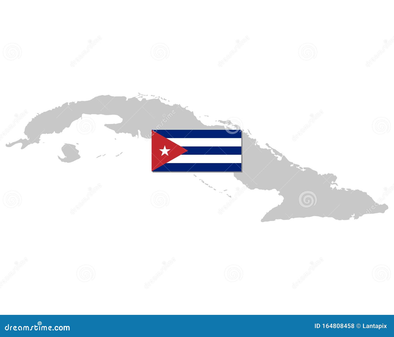 Flag and map of Cuba stock vector. Illustration of tourism - 164808458