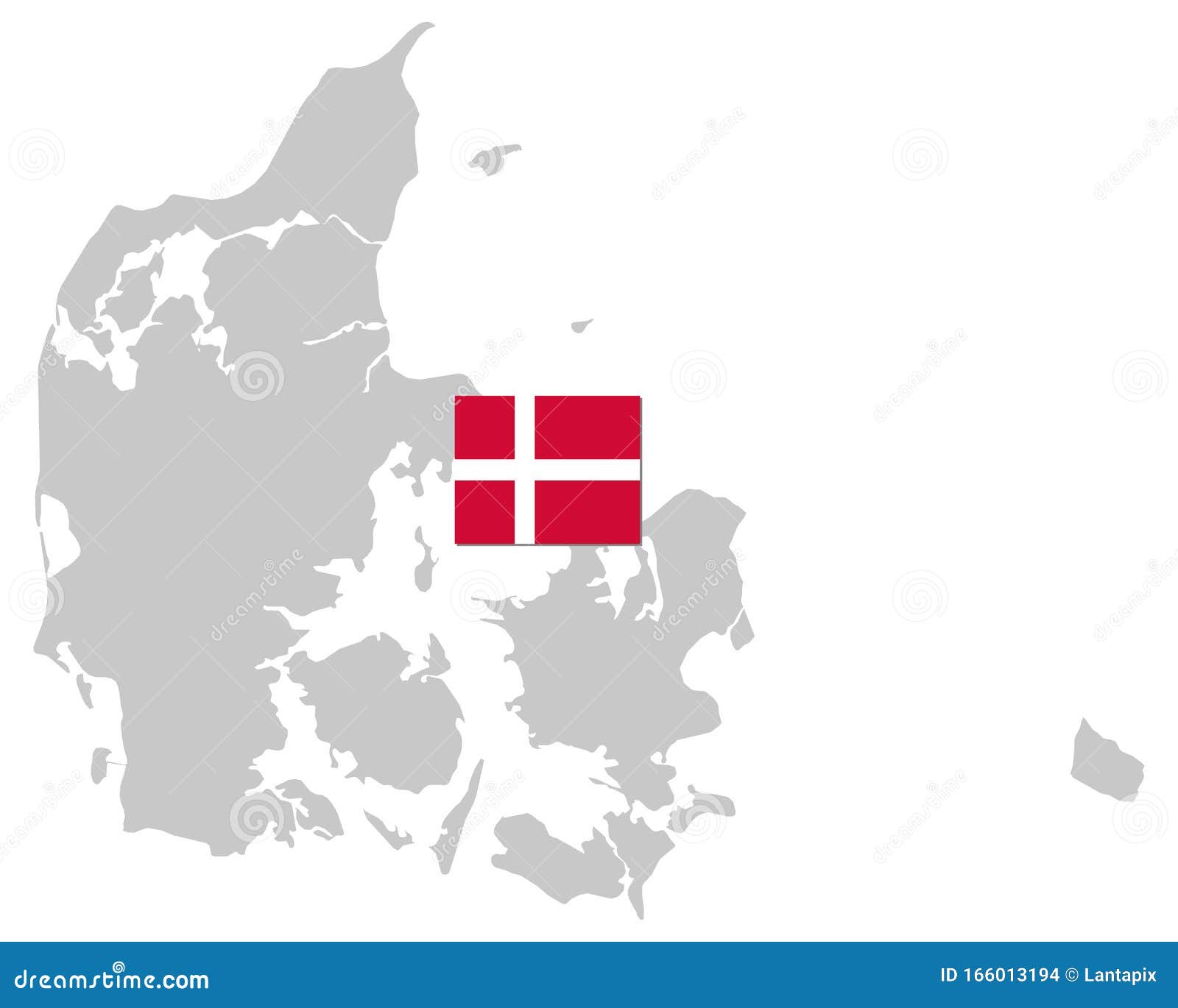 Flag and map of Denmark stock vector. Illustration of flag - 166013194