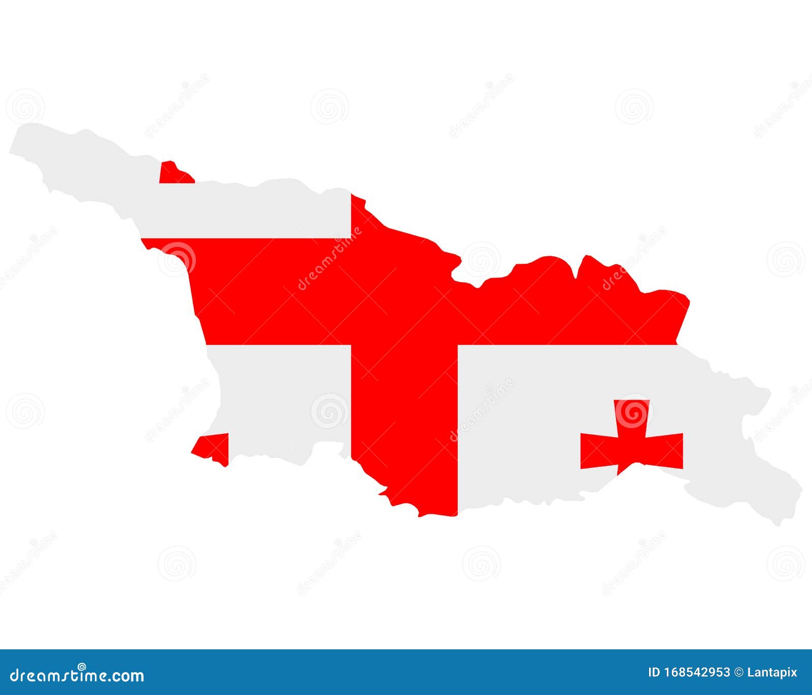 Flag in map of Georgia stock vector. Illustration of marketing - 168542953