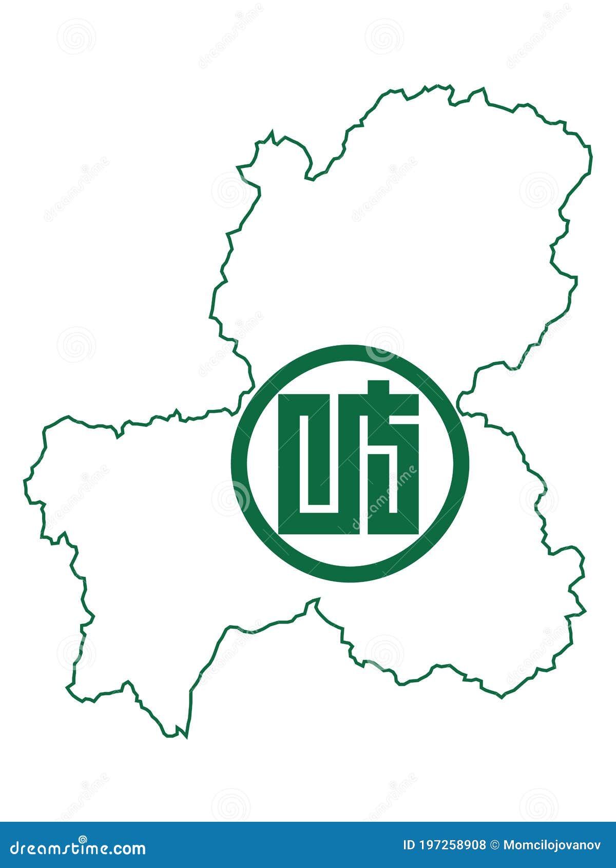 Flag Map of Gifu Prefecture Stock Vector - Illustration of gifu ...