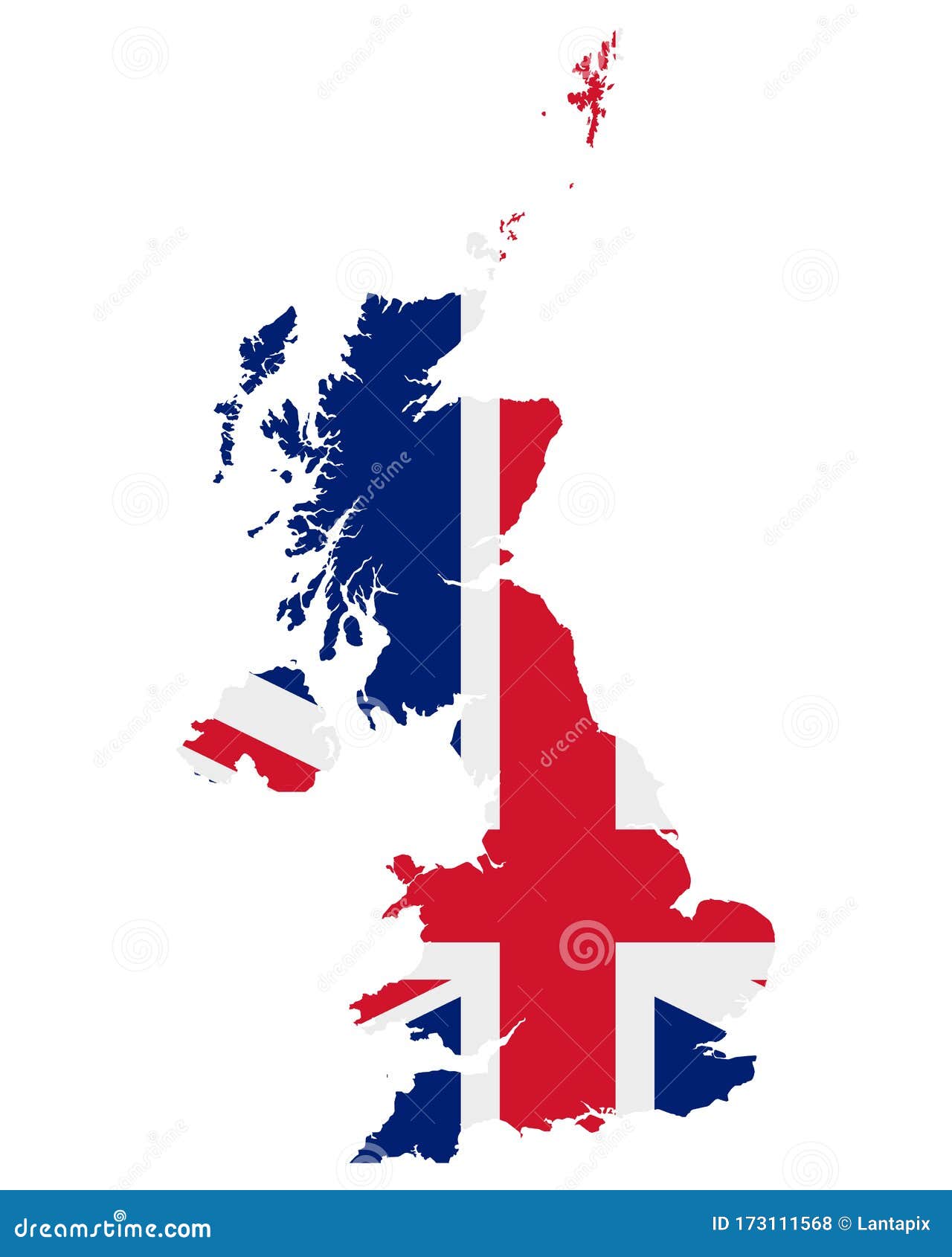 Flag in Map of Great Britain Stock Vector - Illustration of graphic ...