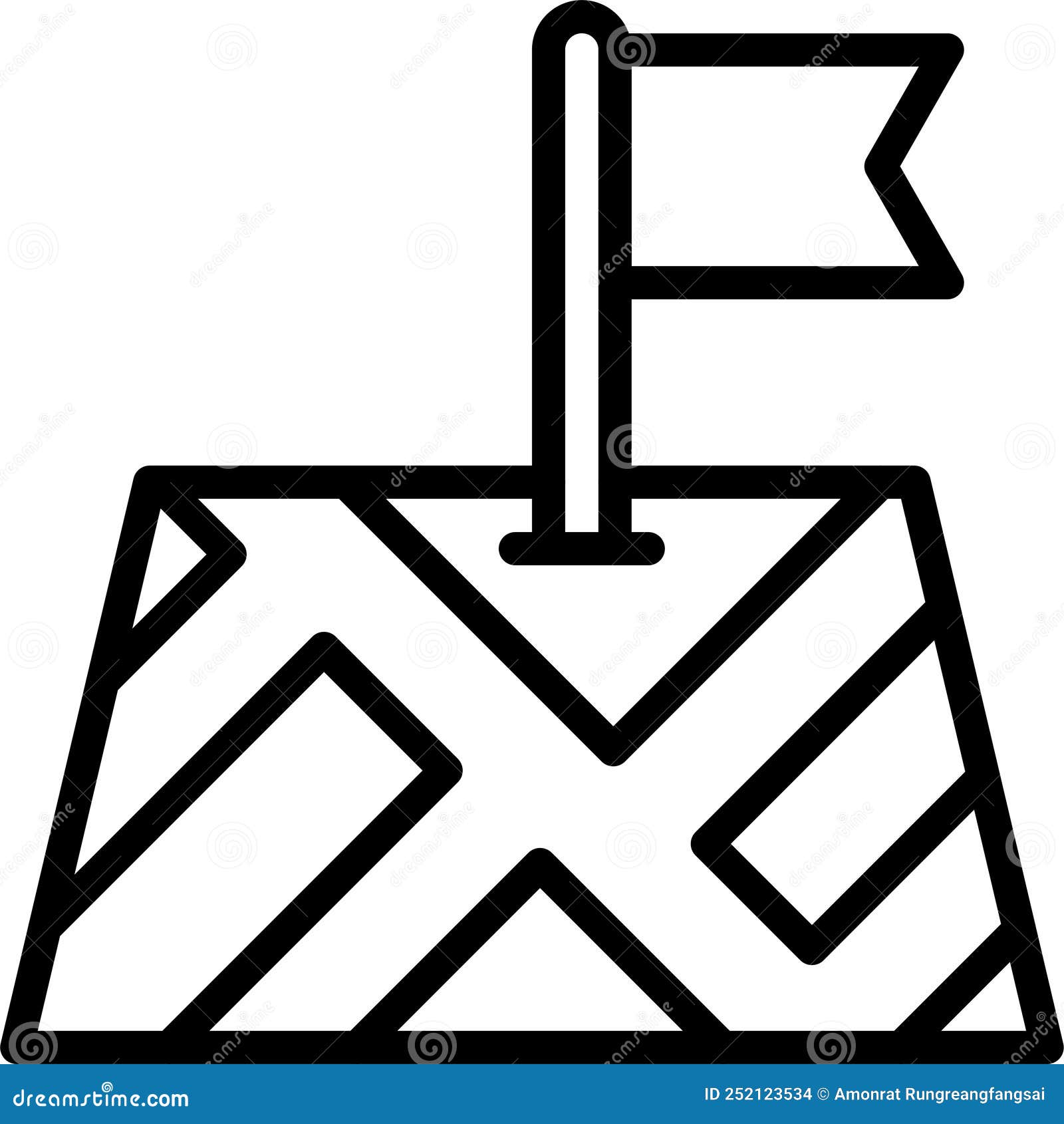 Flag on Map Icon, Location Map and Navigation Vector Stock Vector ...