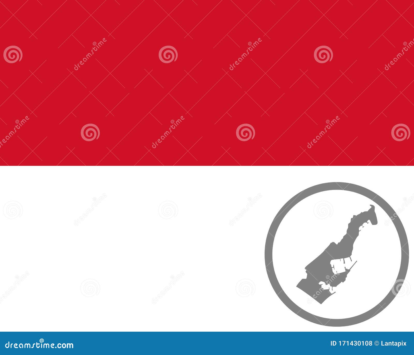 Flag and map of Monaco stock vector. Illustration of ensign - 171430108