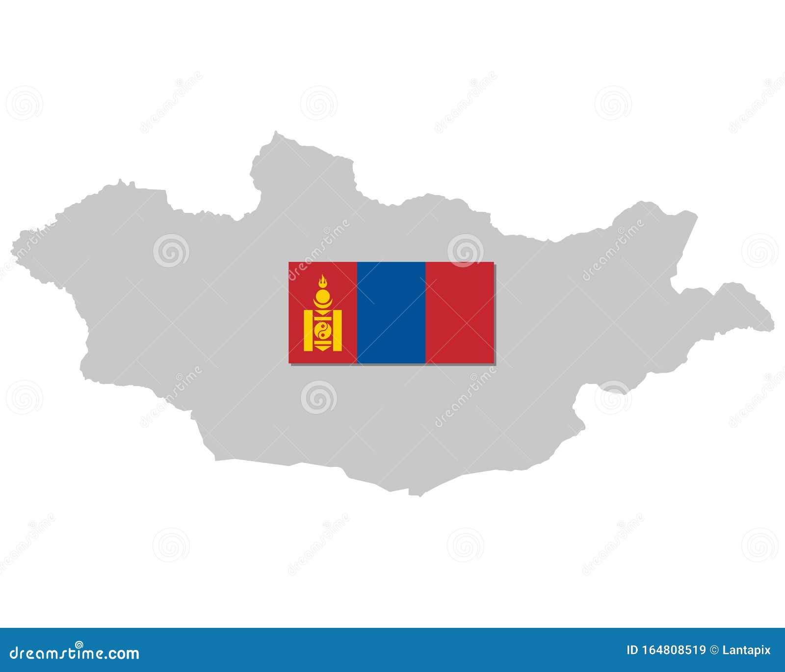 Flag and map of Mongolia stock vector. Illustration of advertisement ...