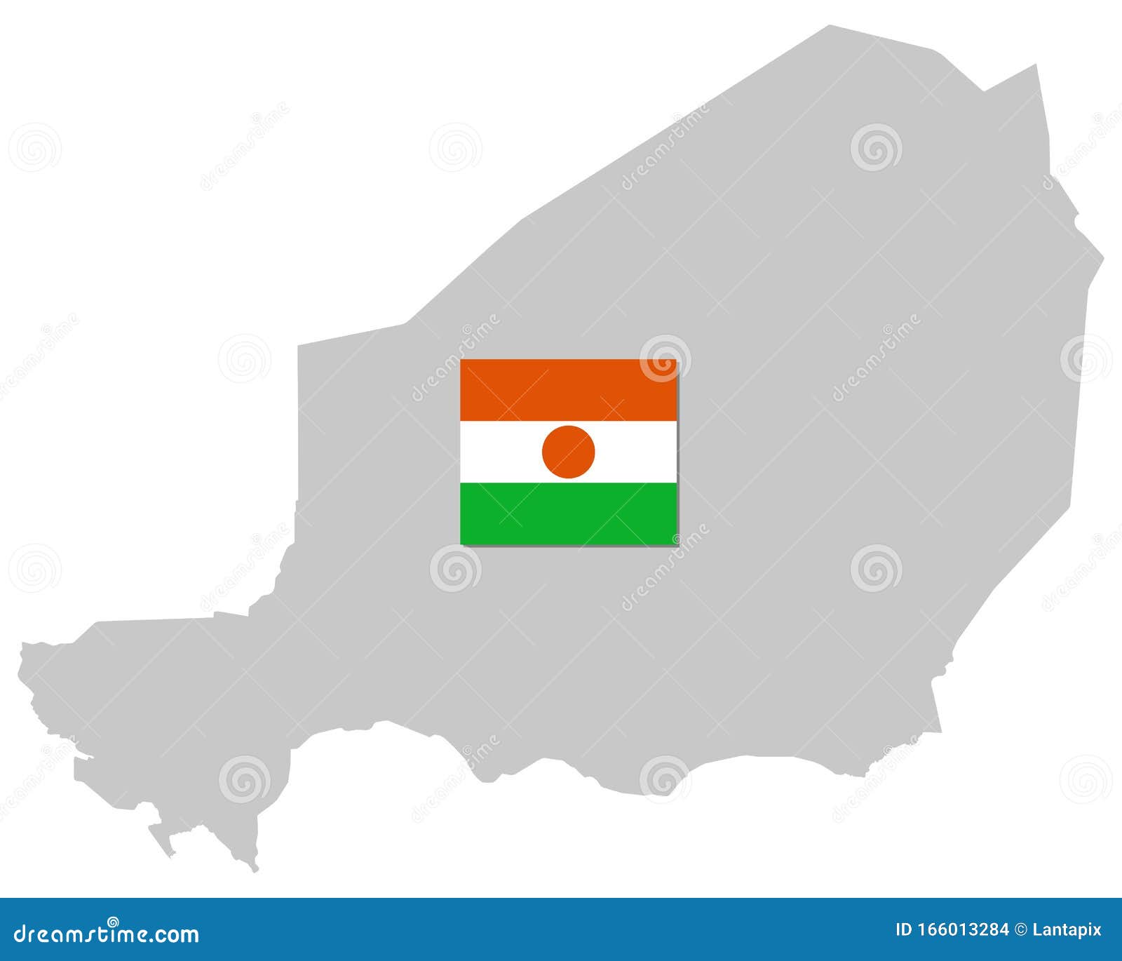 Flag and map of Niger stock vector. Illustration of vector - 166013284
