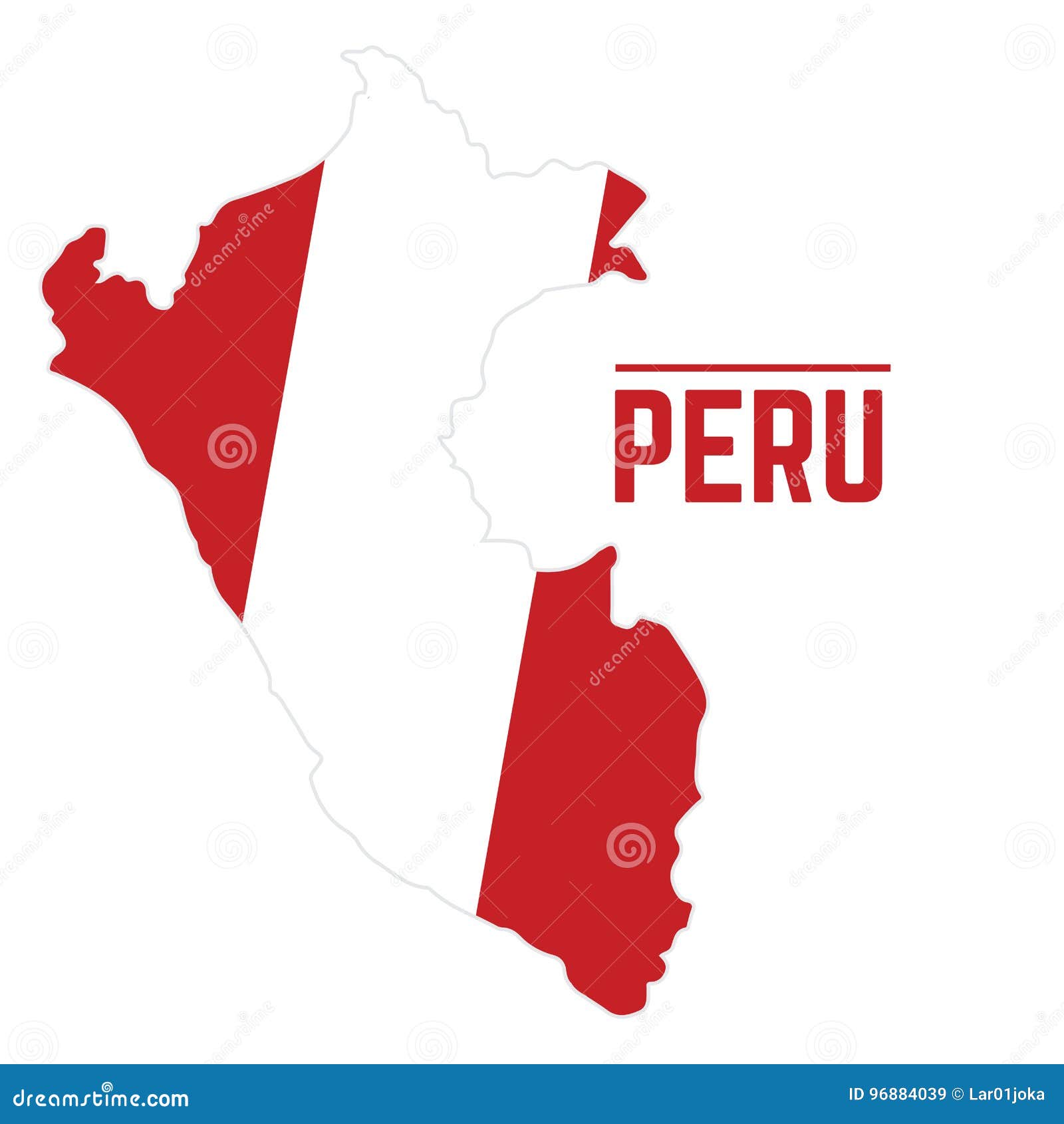 Flag and map of Peru stock vector. Illustration of flag - 96884039