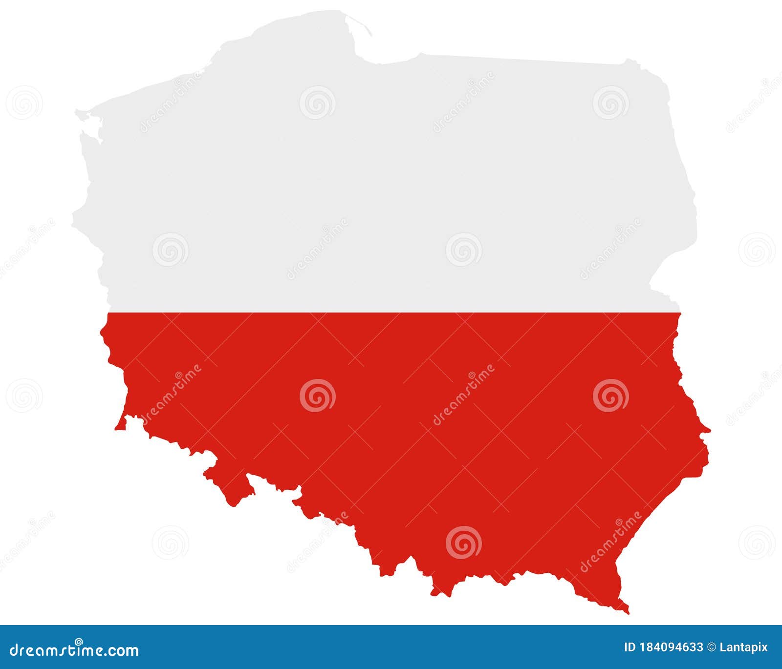 Flag in map of Poland stock vector. Illustration of colors - 184094633