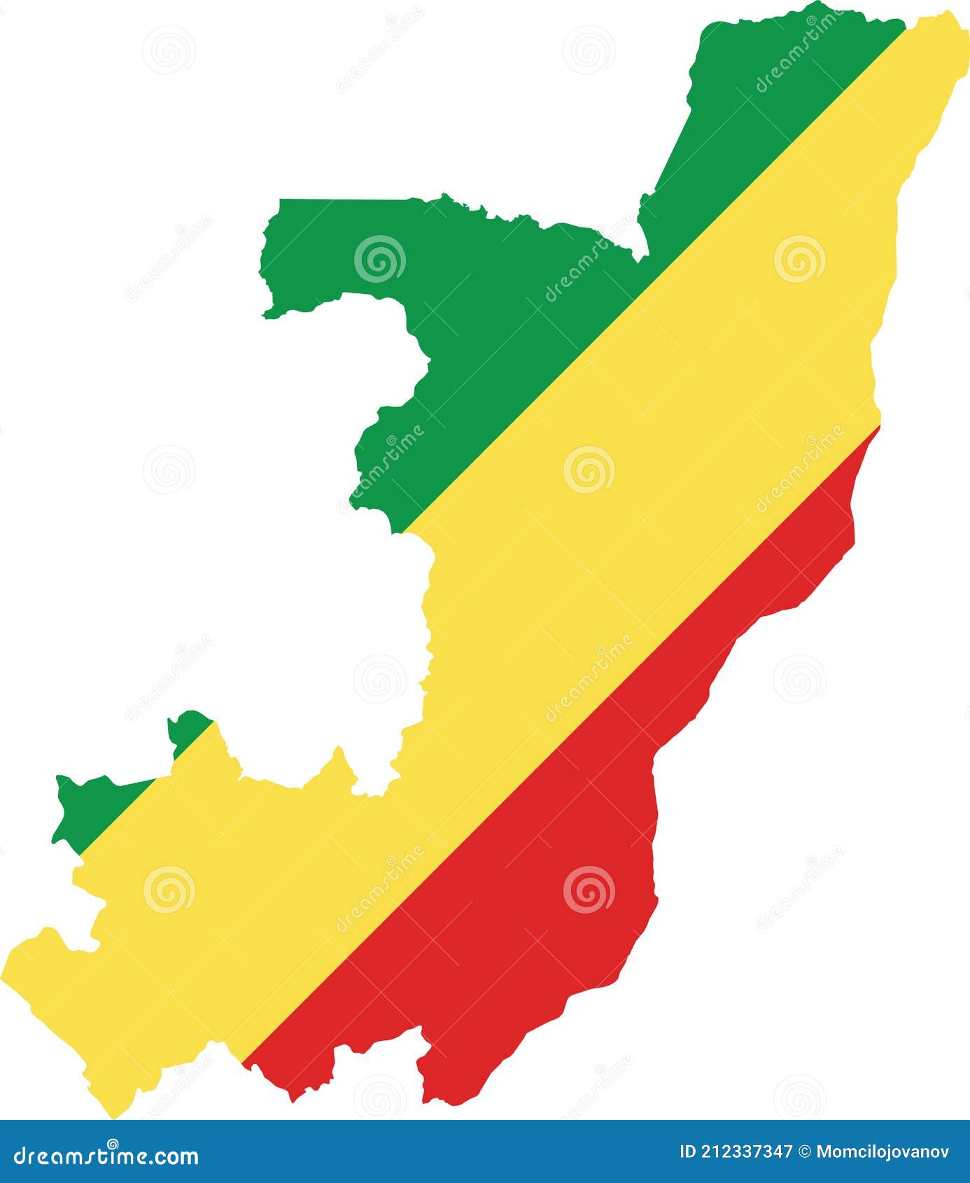 Flag Map the Republic of the Congo Stock Vector - Illustration of ...