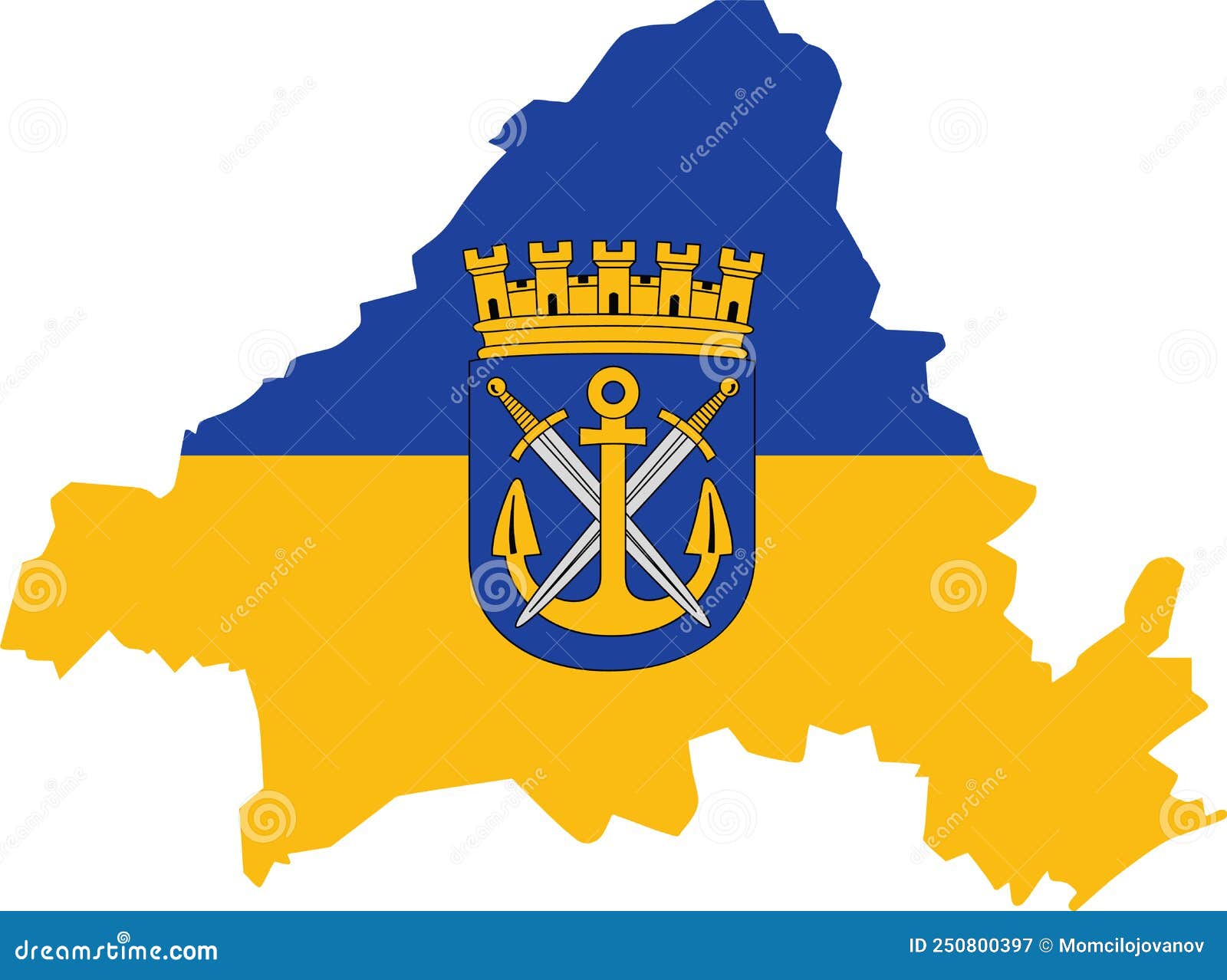 Flag Map of SOLINGEN, GERMANY Stock Vector - Illustration of districts ...