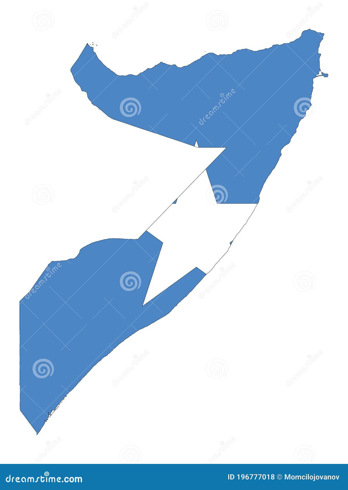 Flag Map of Somalia stock vector. Illustration of south - 196777018