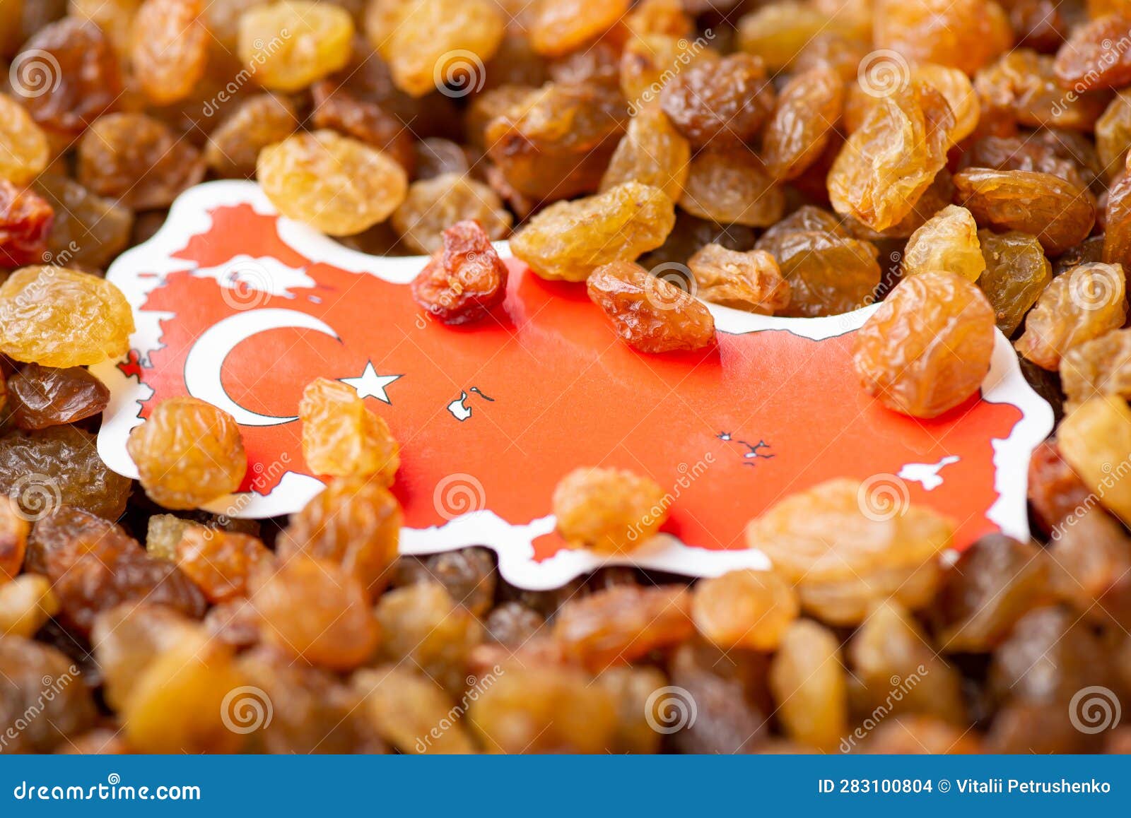 Flag and Map of Turkey in Raisins Stock Photo - Image of grow, turkey ...