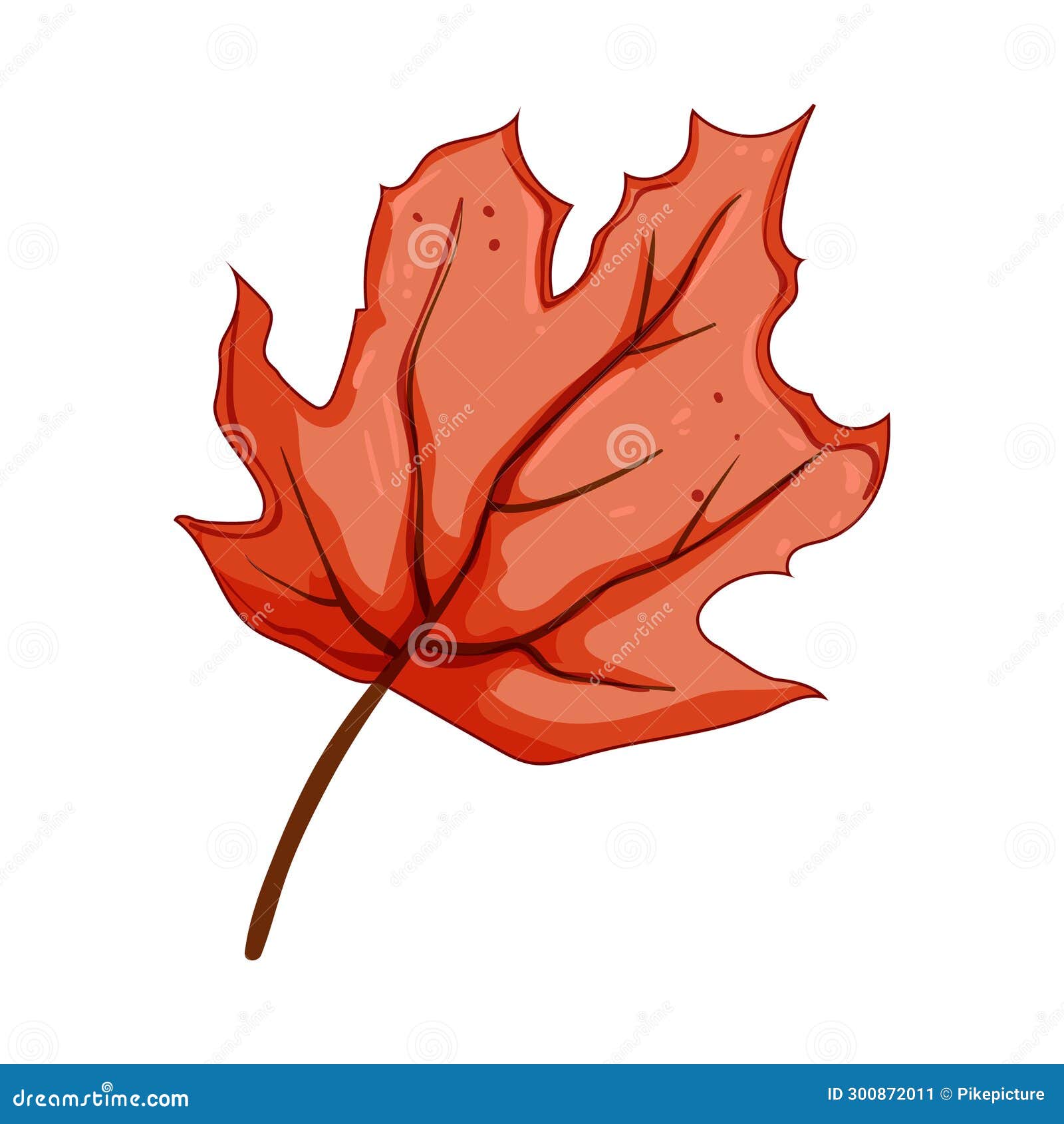 Flag Maple Leaf Cartoon Vector Illustration Stock Illustration