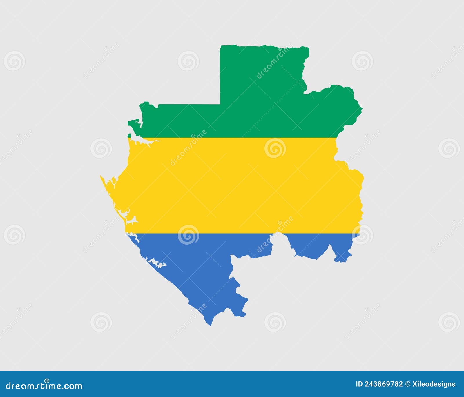 Flag Mappa Gabon. Cartina Gabonese Con Lo Striscione Del Paese Di ... Flag Mappa Gabon. Cartina Gabonese Con Lo Striscione Del Paese Di ...
