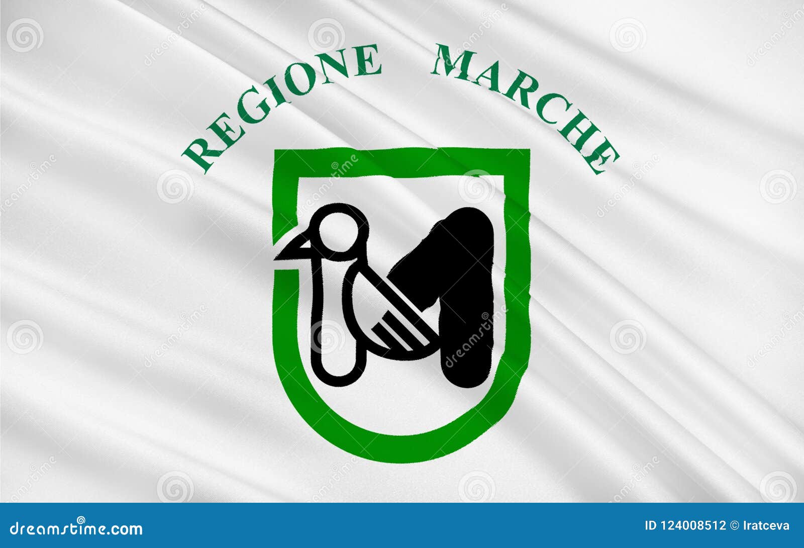 Flag of Marche, Italy stock illustration. Illustration of marches ...