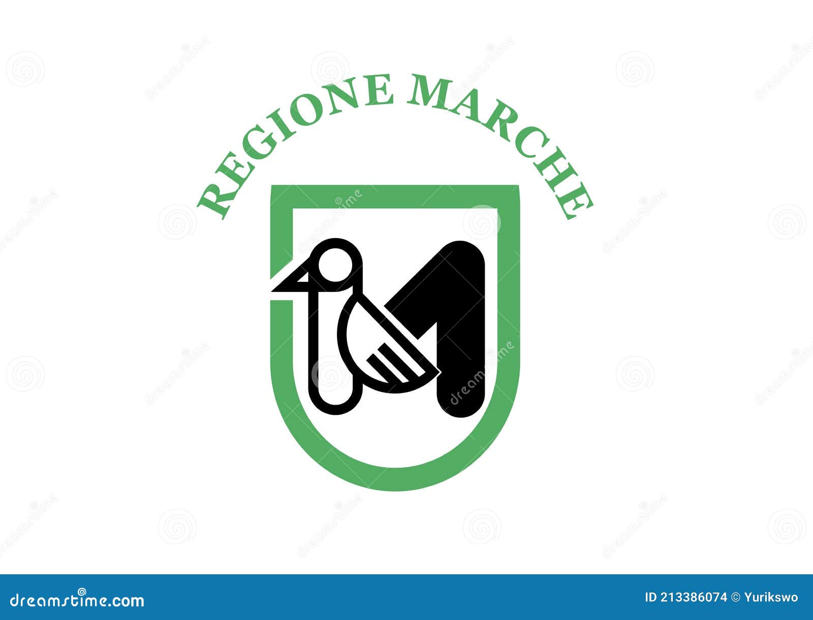 Marche Map Vector Silhouette Illustration Isolated On White Background ...