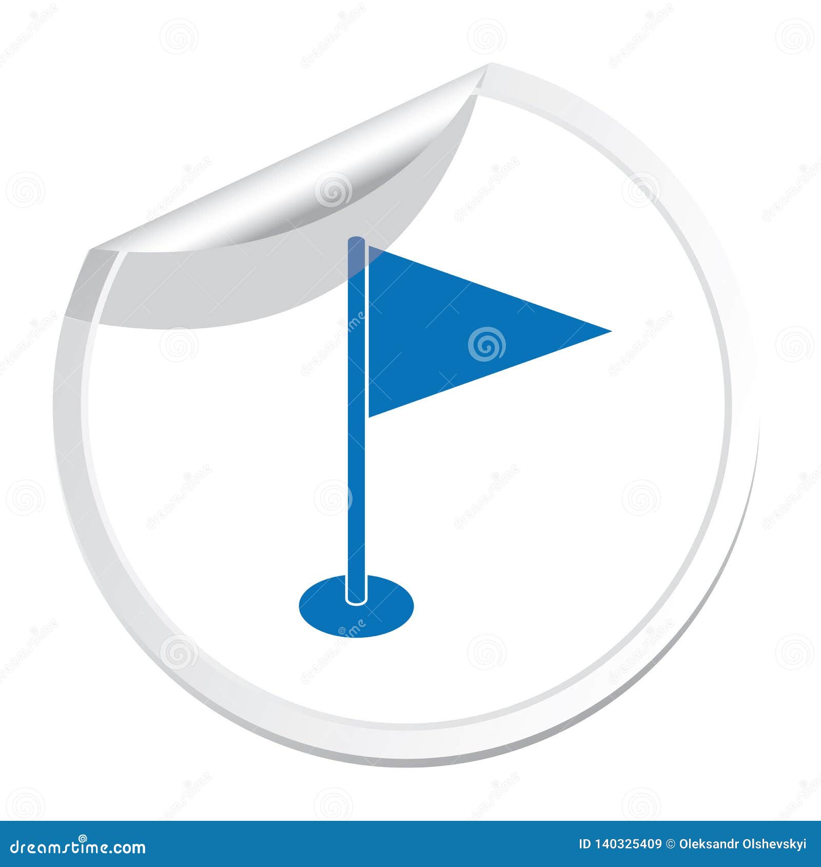 Flag marker icon stock vector. Illustration of marker - 140325409