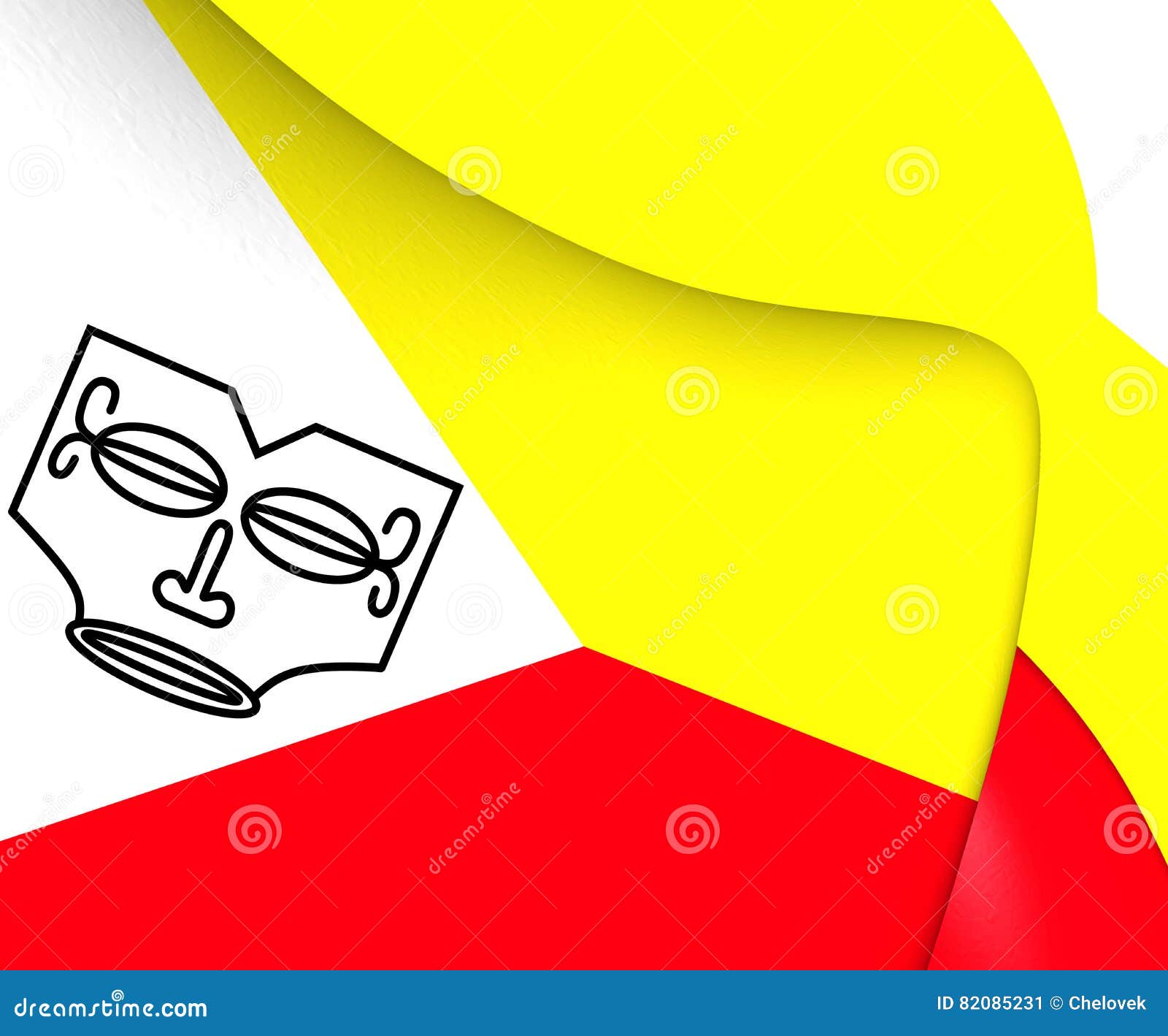 Flag of Marquesas Islands, French Polynesia. Stock Illustration ...