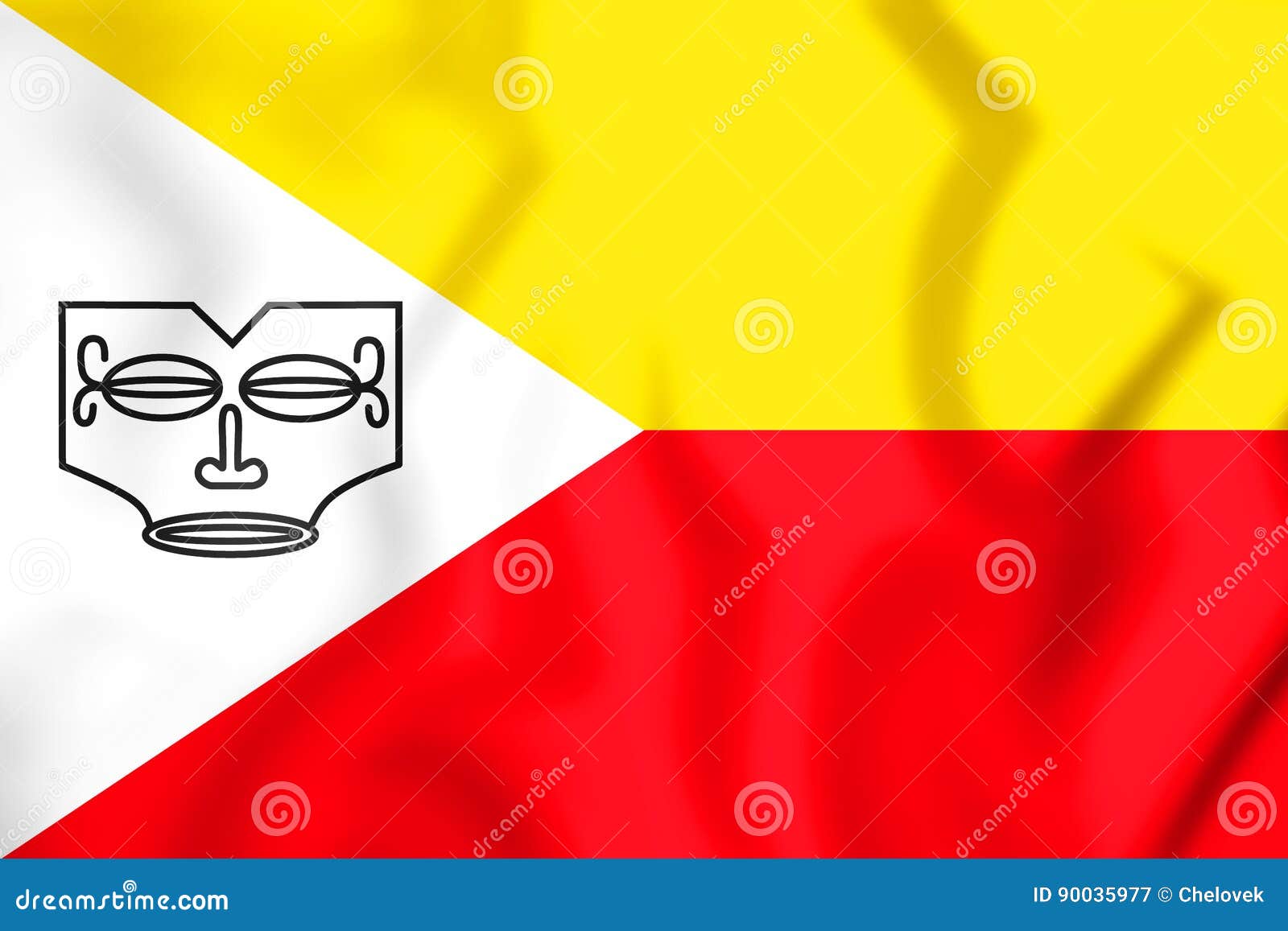 Flag of Marquesas Islands, French Polynesia. 3D Illustration Stock ...