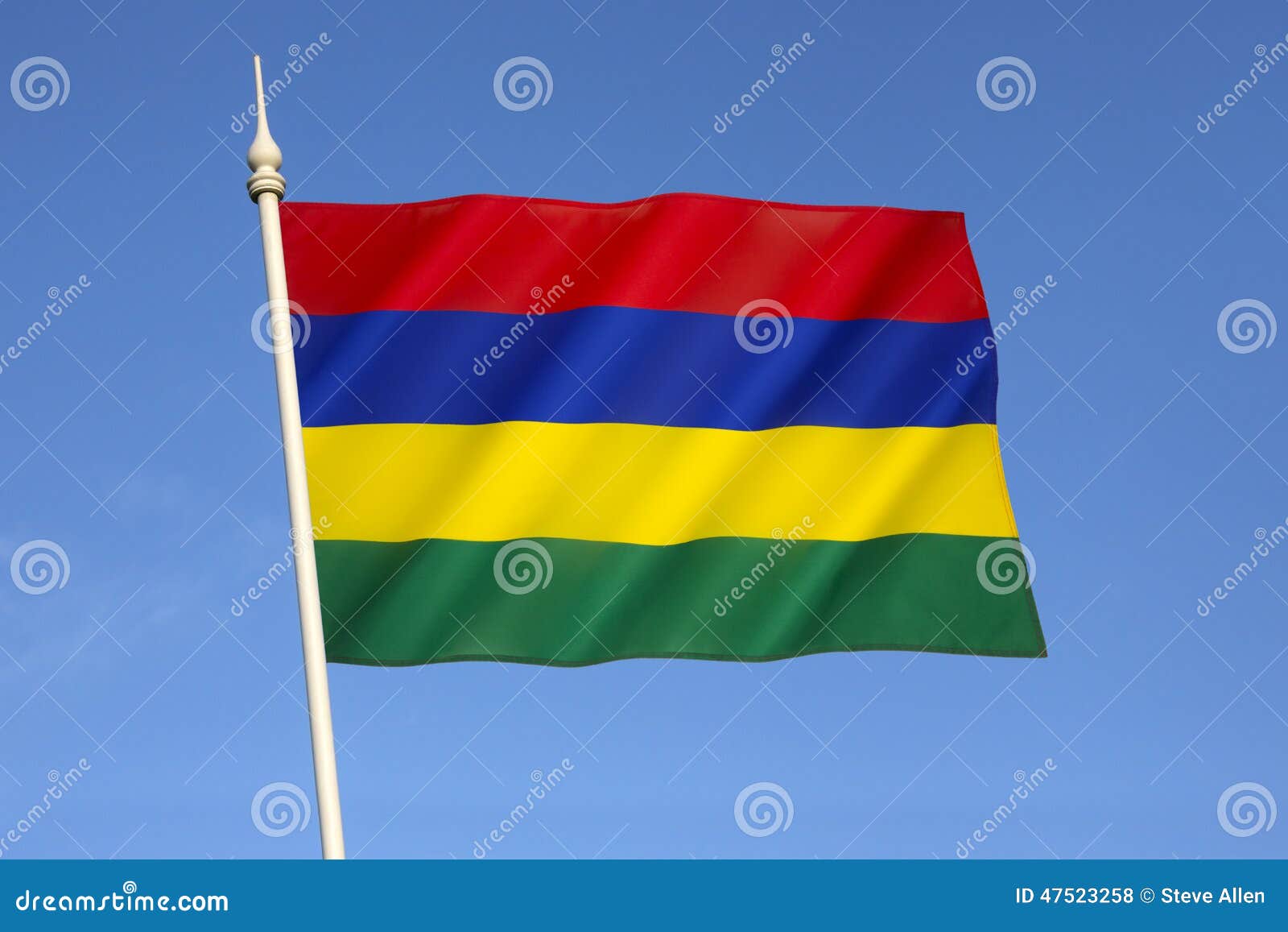 Flag of Mauritius stock photo. Image of nation, island - 47523258