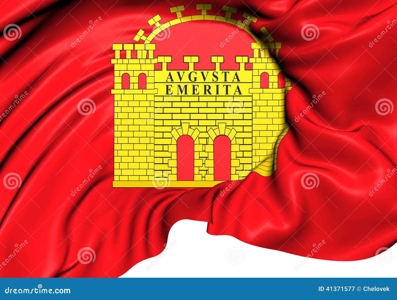 Flag of Merida, Spain. stock illustration. Illustration of spanish ...