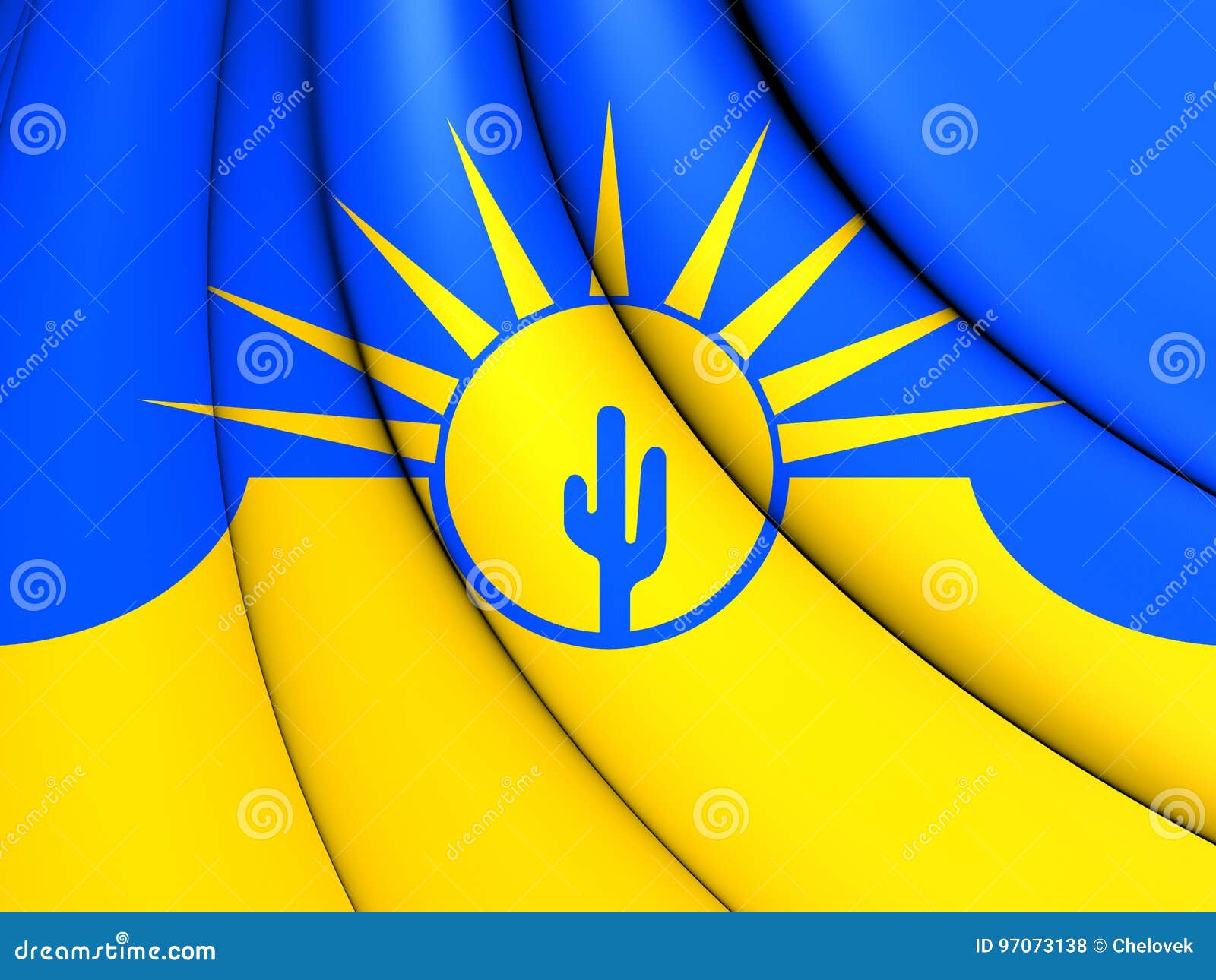 Flag of Mesa Arizona, USA. stock illustration. Illustration of mesa ...