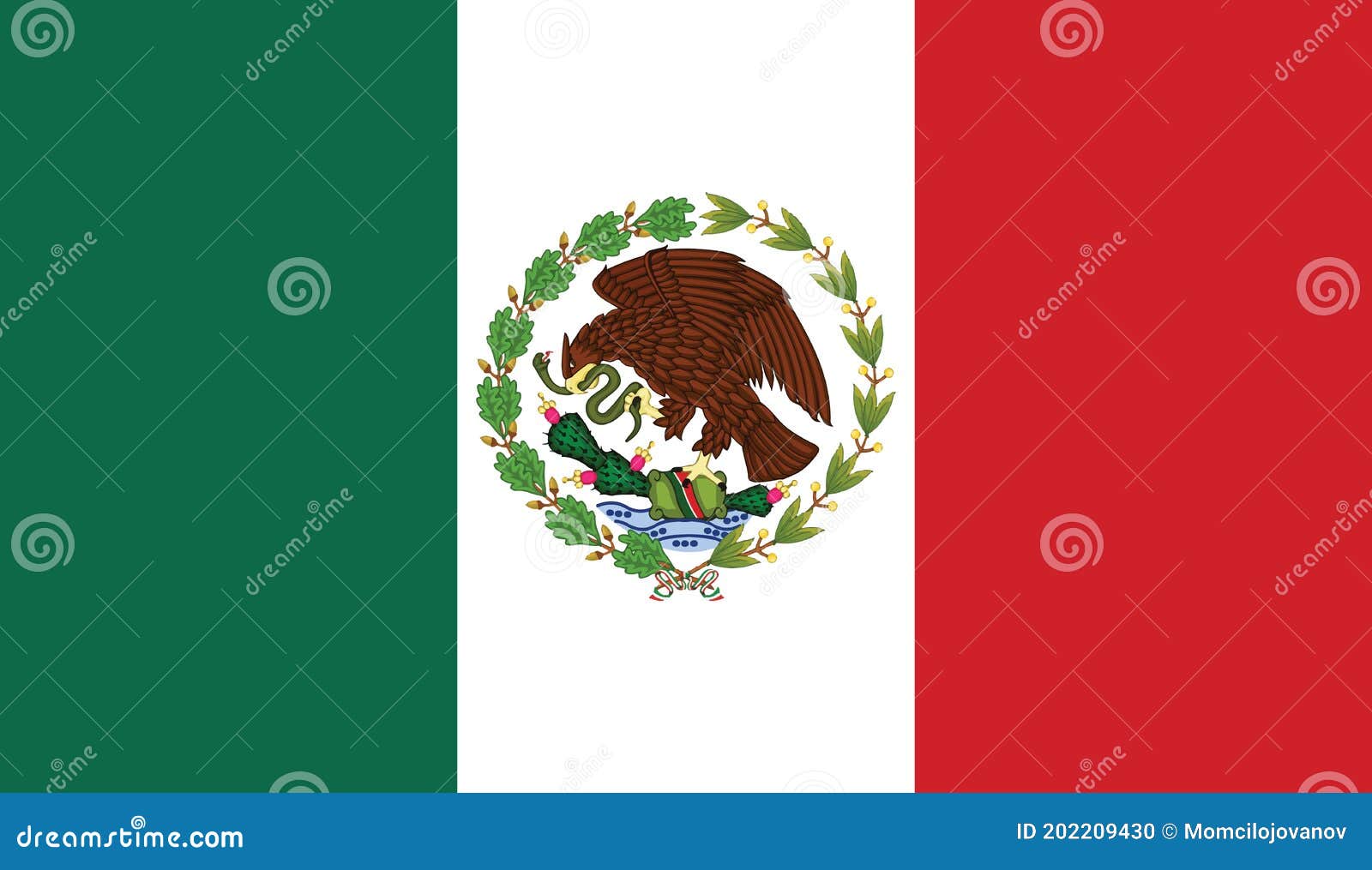 Flag of Mexico between 1934 and 1968 Stock Vector - Illustration of ...
