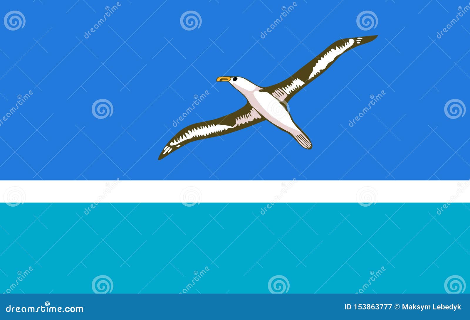 Midway Atoll Islands Territory Flag United States Vector Illustration ...