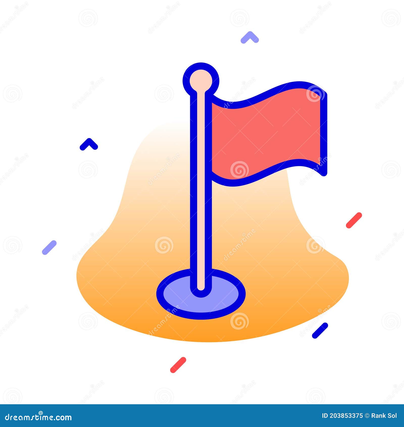 Flag, Milestone, Finish, Destination Fully Editable Vector Icon Stock ...