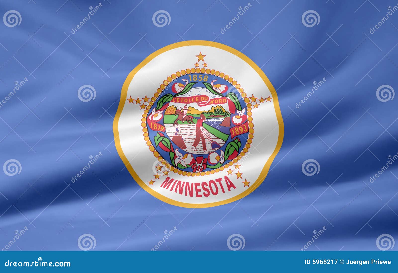 Flag of Minnesota stock illustration. Illustration of minnesota - 5968217