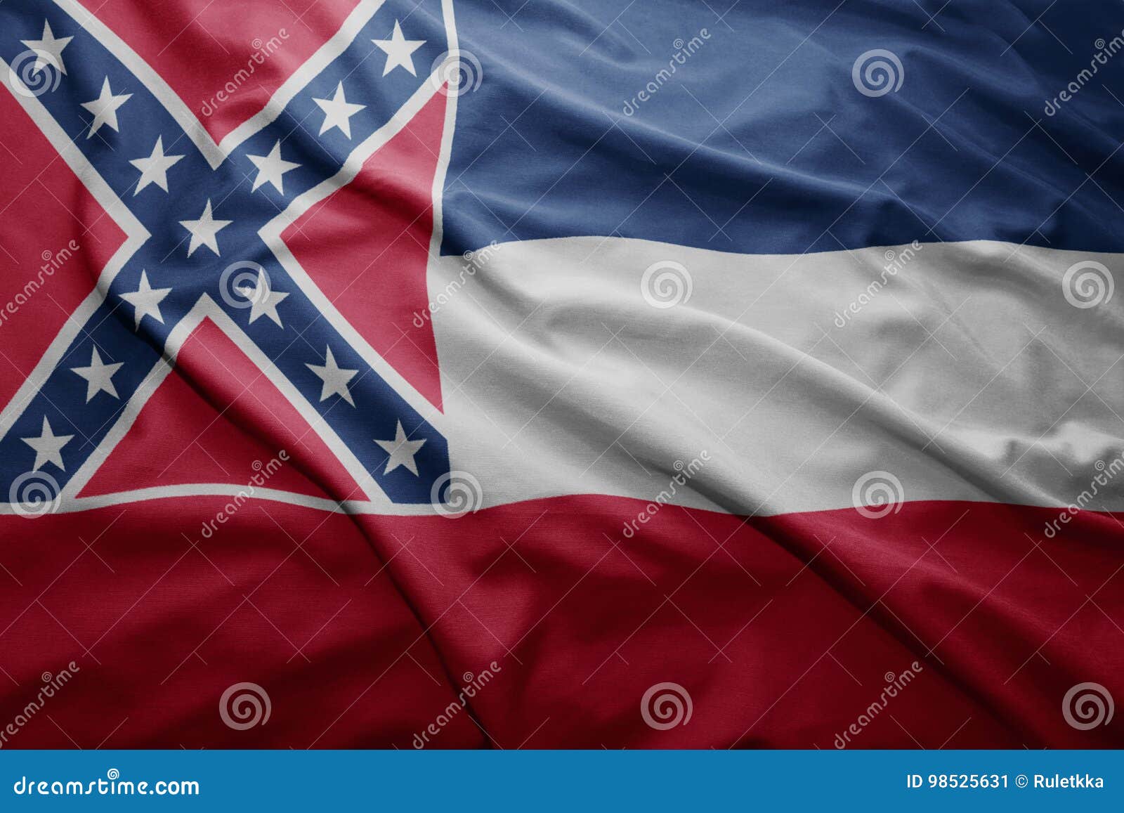 Flag of Mississippi state stock image. Image of print - 98525631