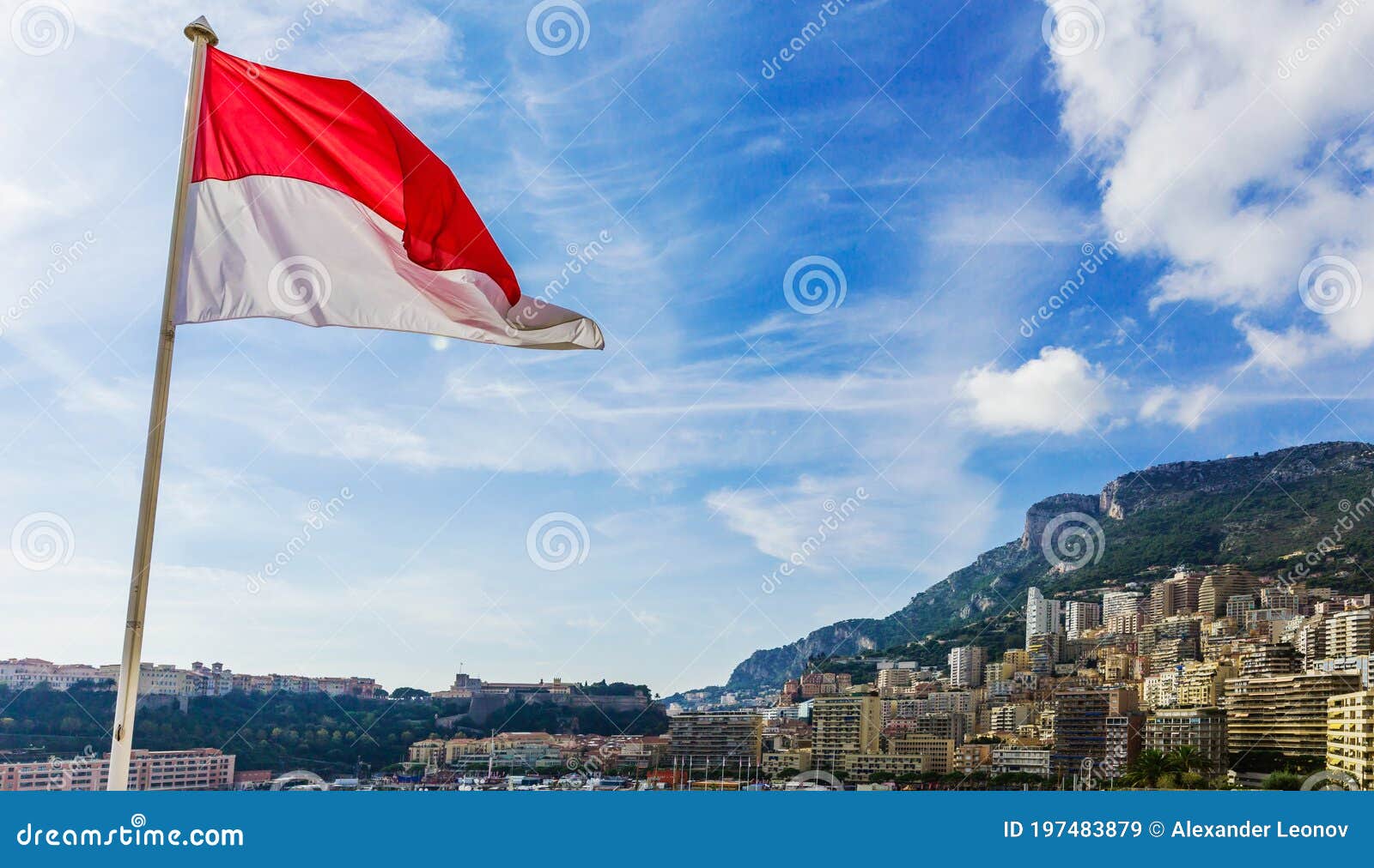 Flag of Monaco editorial stock image. Image of europe - 197483879