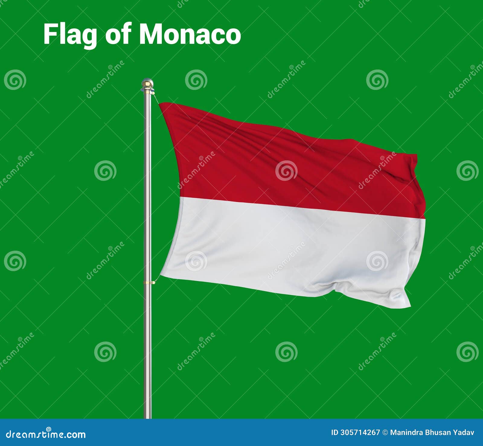 Flag of Monaco, Monaco Flag, National Flag of Monaco. Pole Flag of Monaco Stock Illustration ...