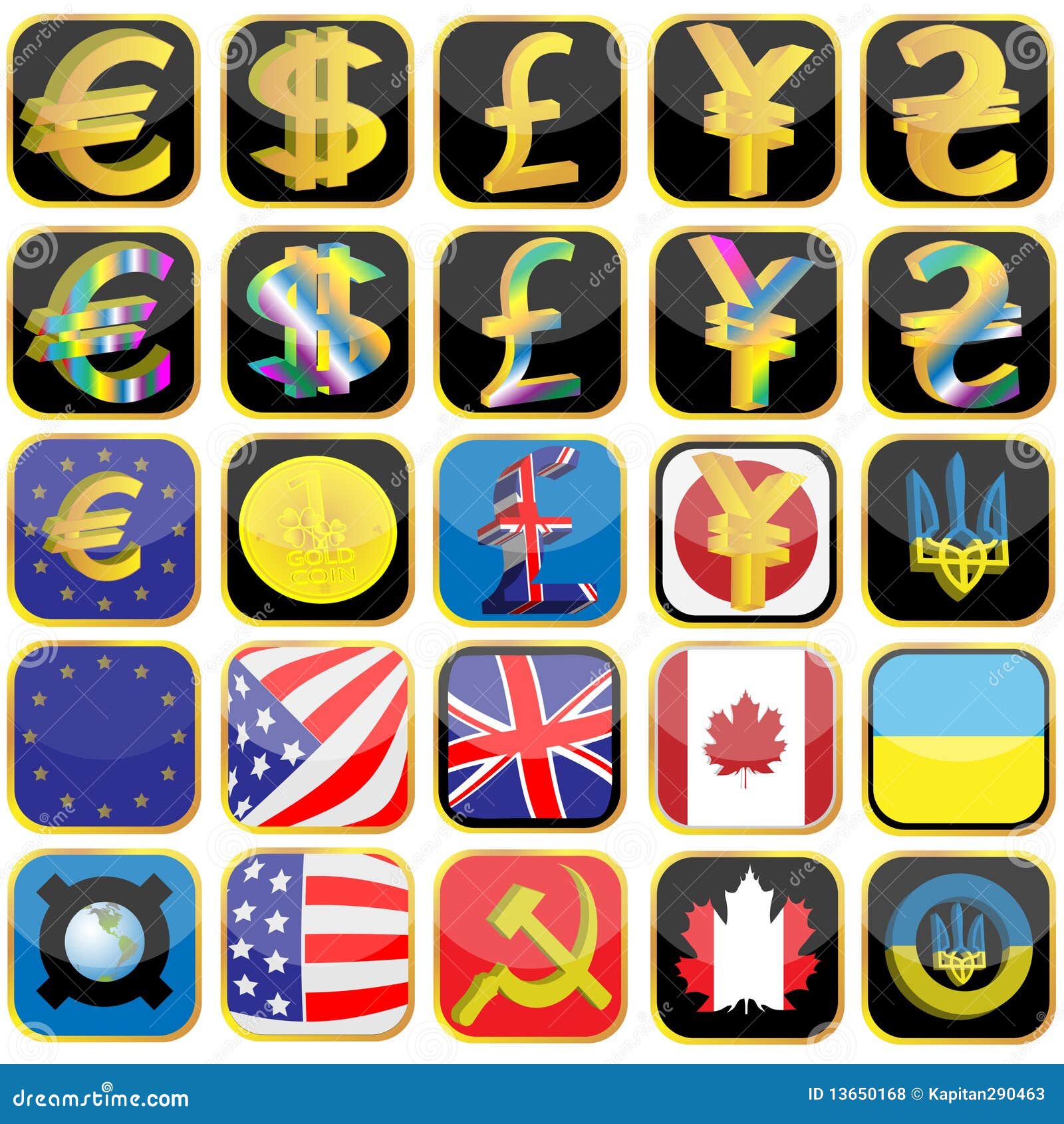 Flag and money stock vector. Illustration of hrivnia - 13650168