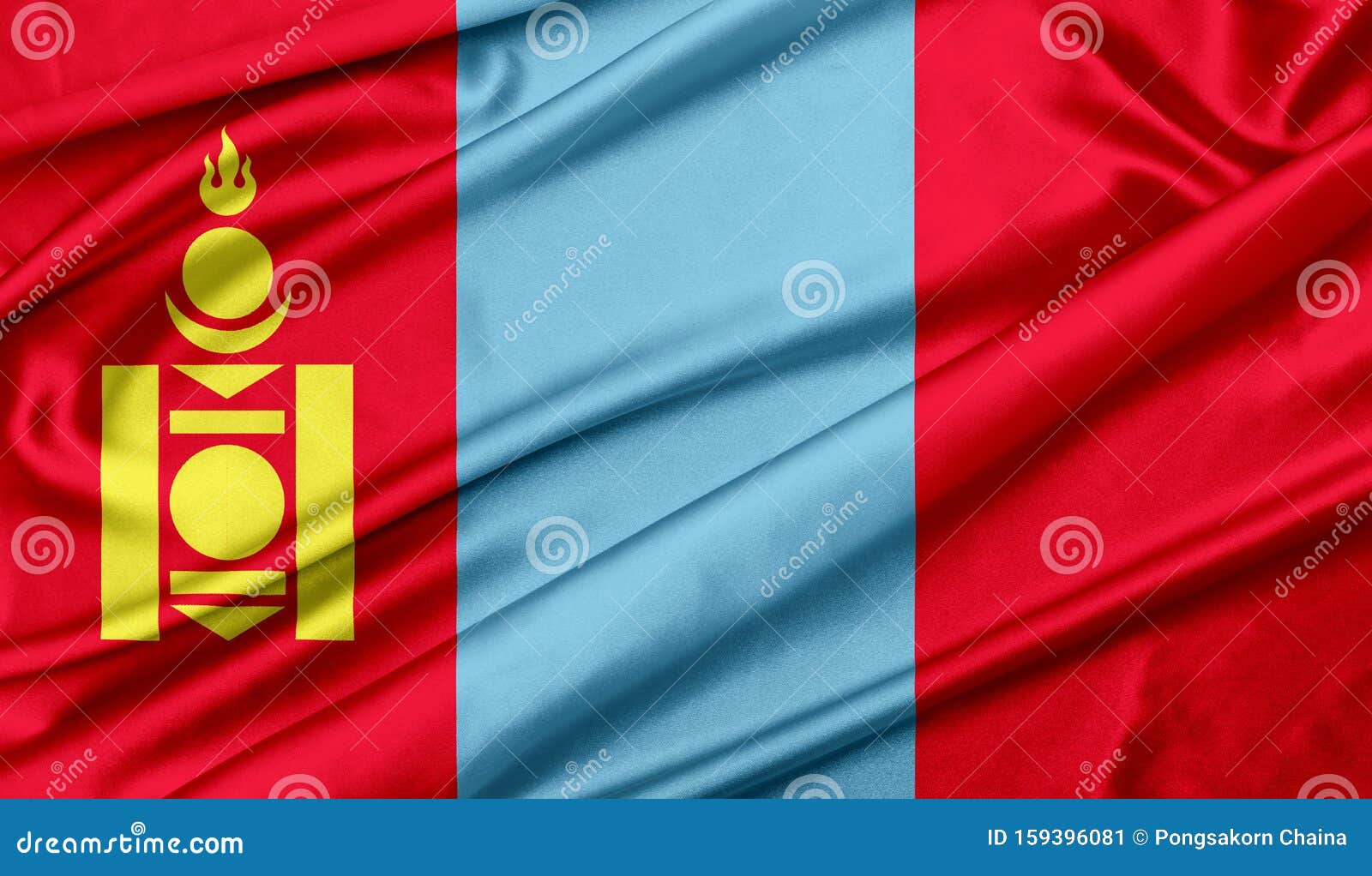 Flag of Mongolia Texture Background Stock Image - Image of freedom ...