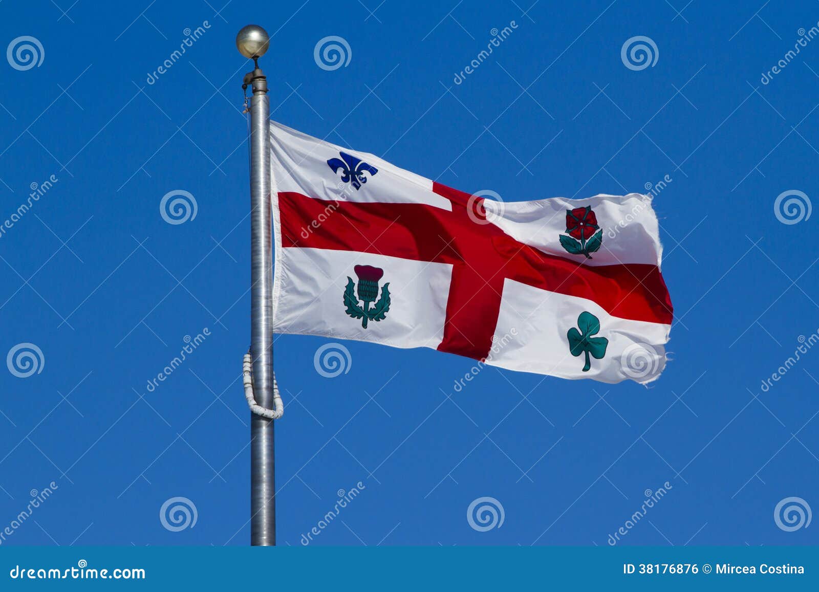 Flag of Montreal stock photo. Image of nation, banner - 38176876