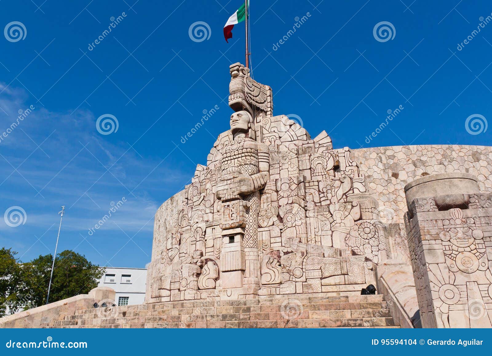 Flag Monument in Merida Yucatan Stock Photo - Image of monuent, detail ...