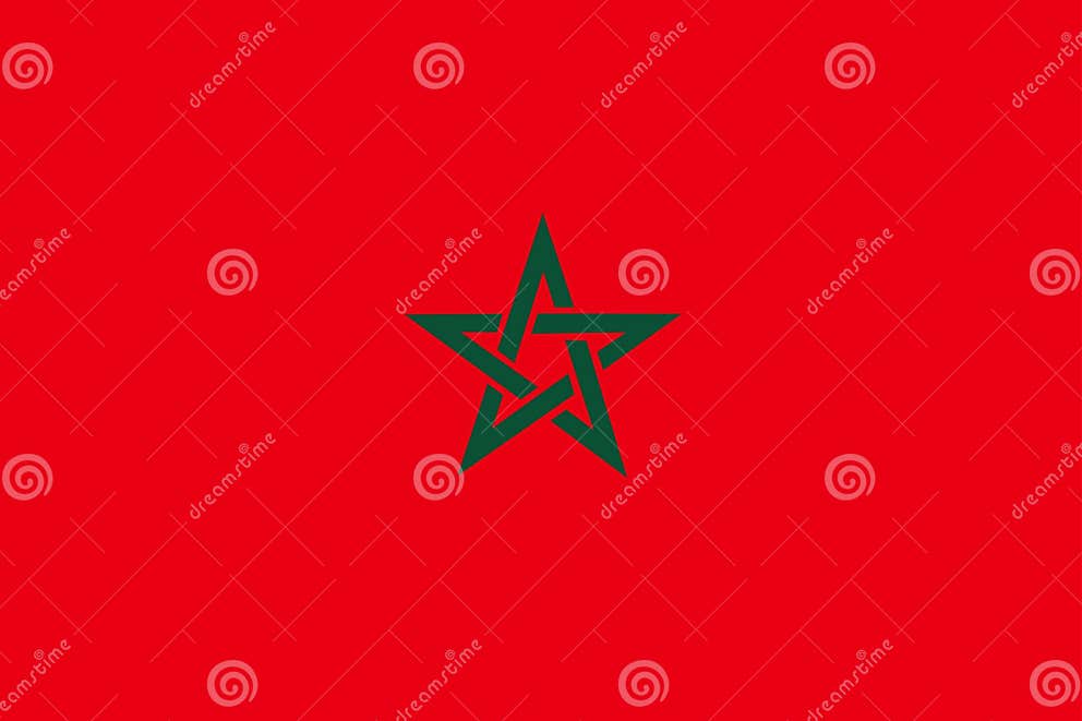 Flag of Morrocco stock vector. Illustration of sign, morrocco - 7380502