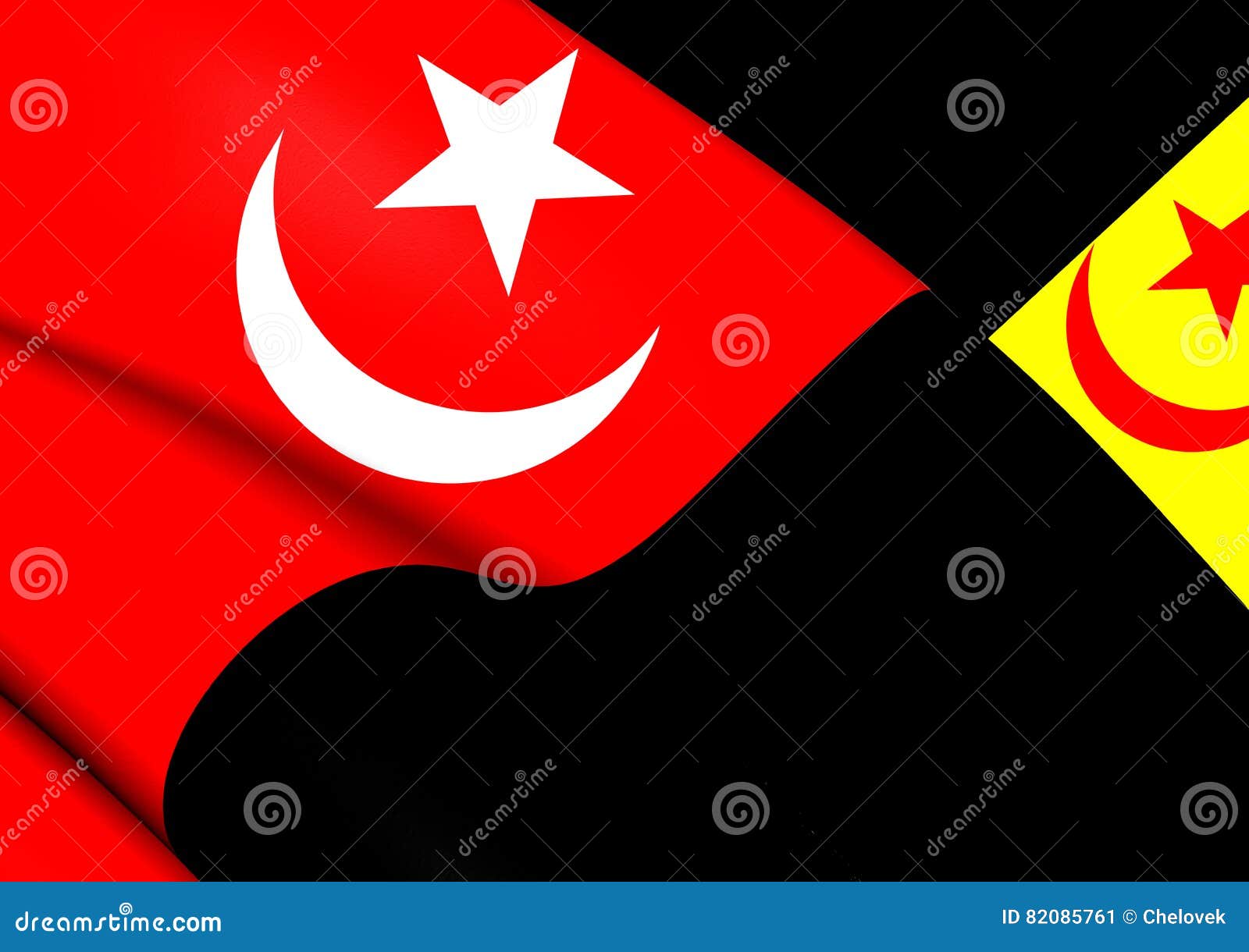 Flag of Muar, Malaysia. stock illustration. Illustration of full - 82085761