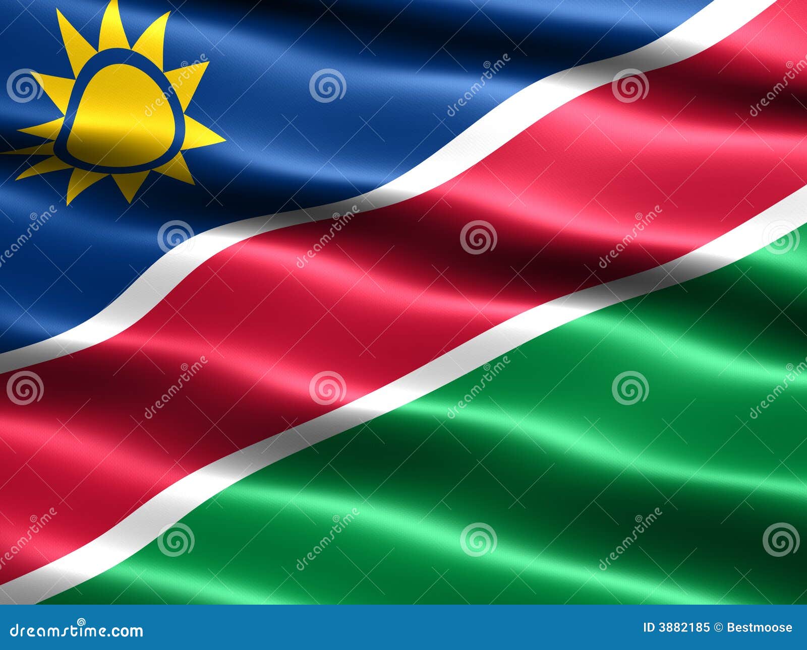Flag of Namibia stock illustration. Illustration of culture - 3882185