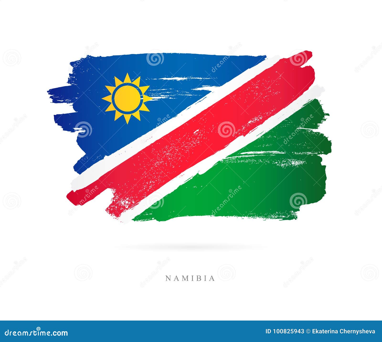 The Flag Of Namibia. Abstract Concept Stock Vector - Illustration of ...