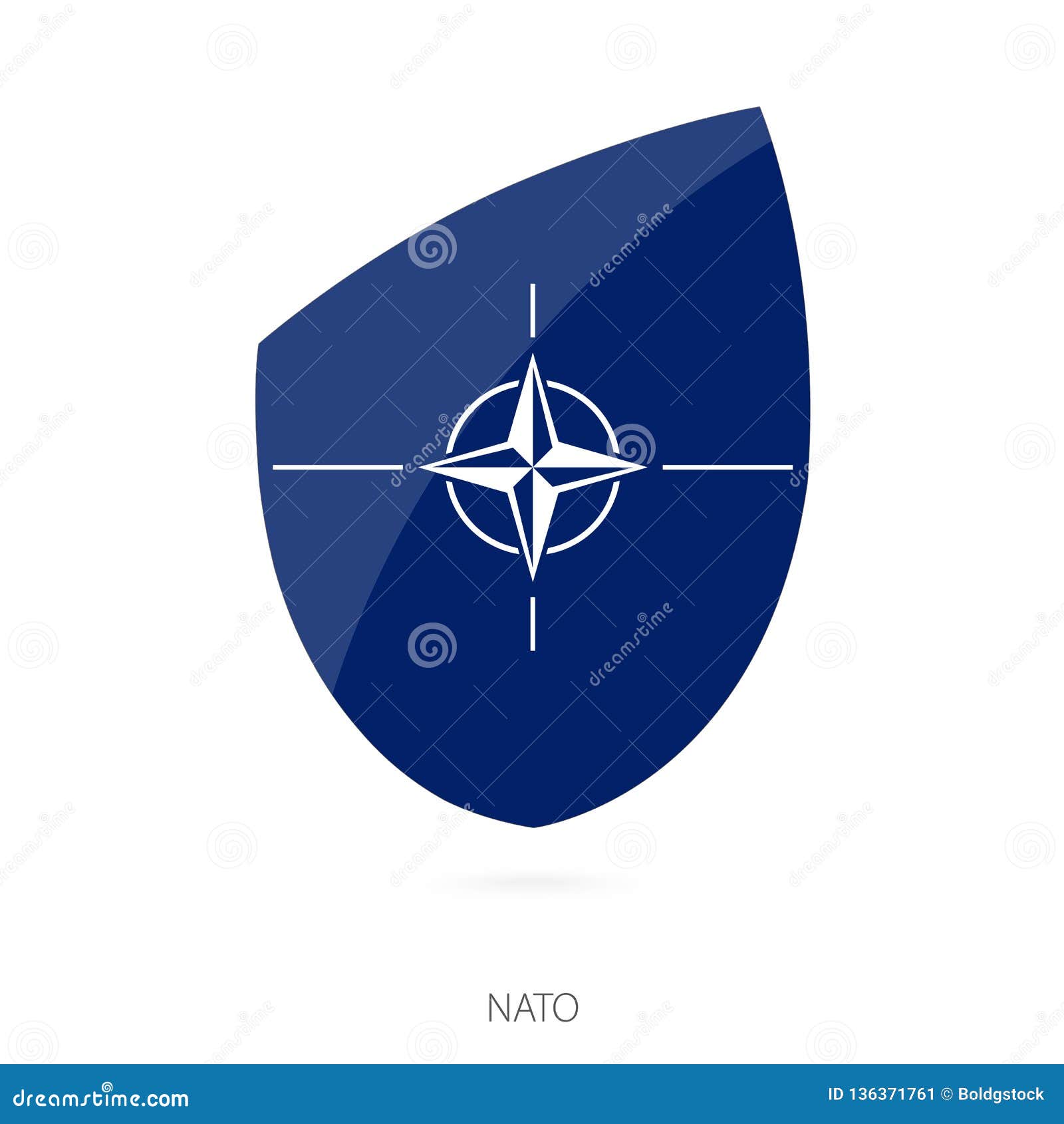 Flag of Nato stock vector. Illustration of graphic, mark - 136371761