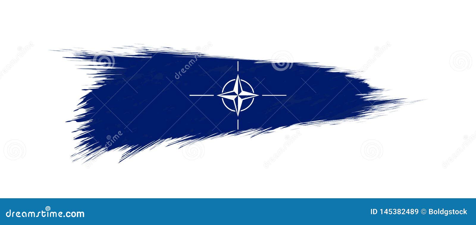 Flag of Nato in Grunge Brush Stroke Stock Vector - Illustration of ...