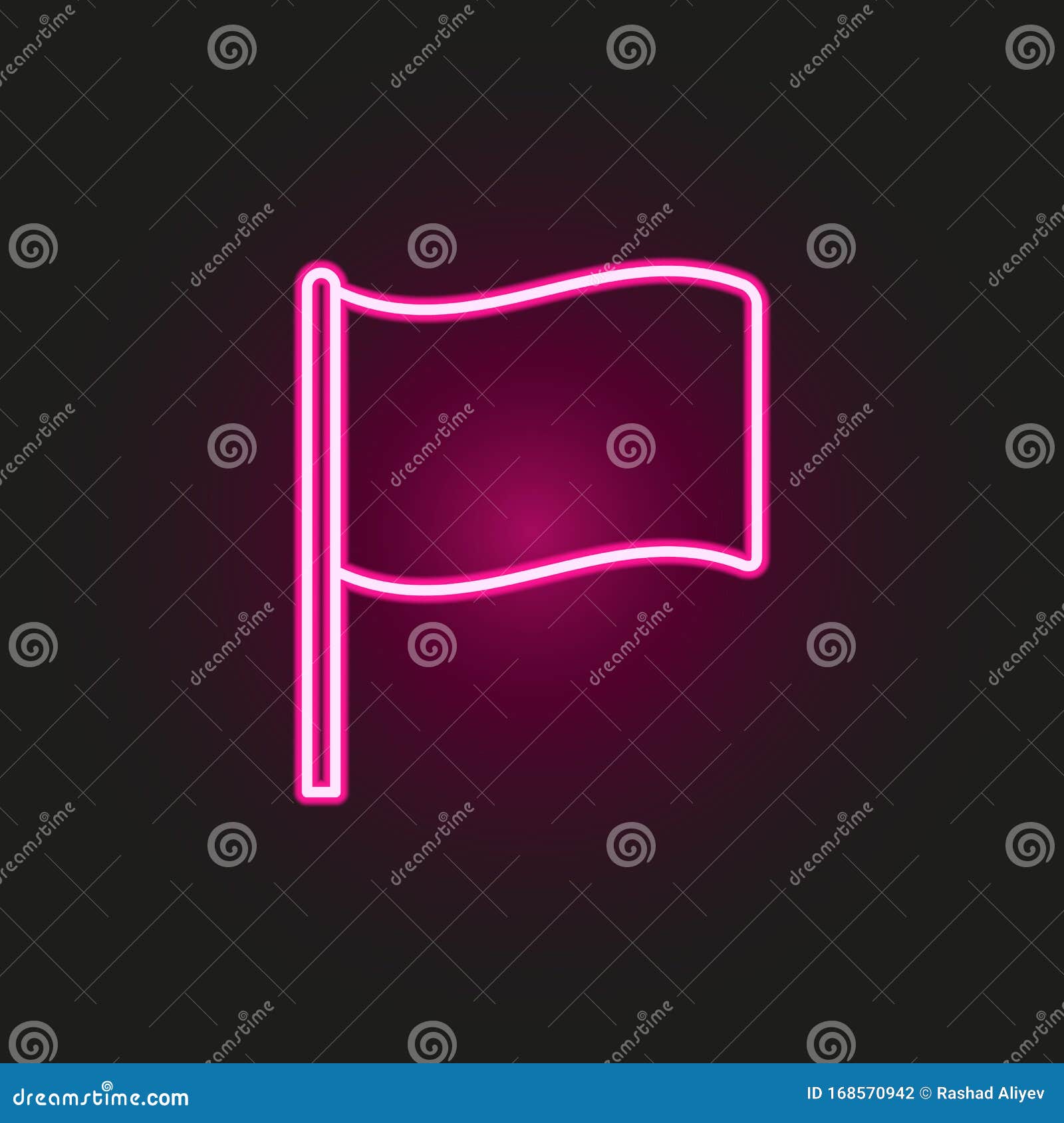 Flag Neon Style Icon. Simple Thin Line, Outline Vector of Flags Icons ...