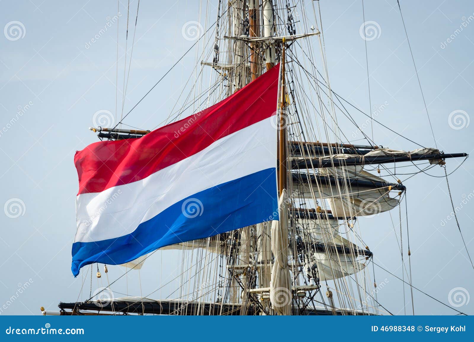 Flag of Netherlands stock photo. Image of high, ropes - 46988348